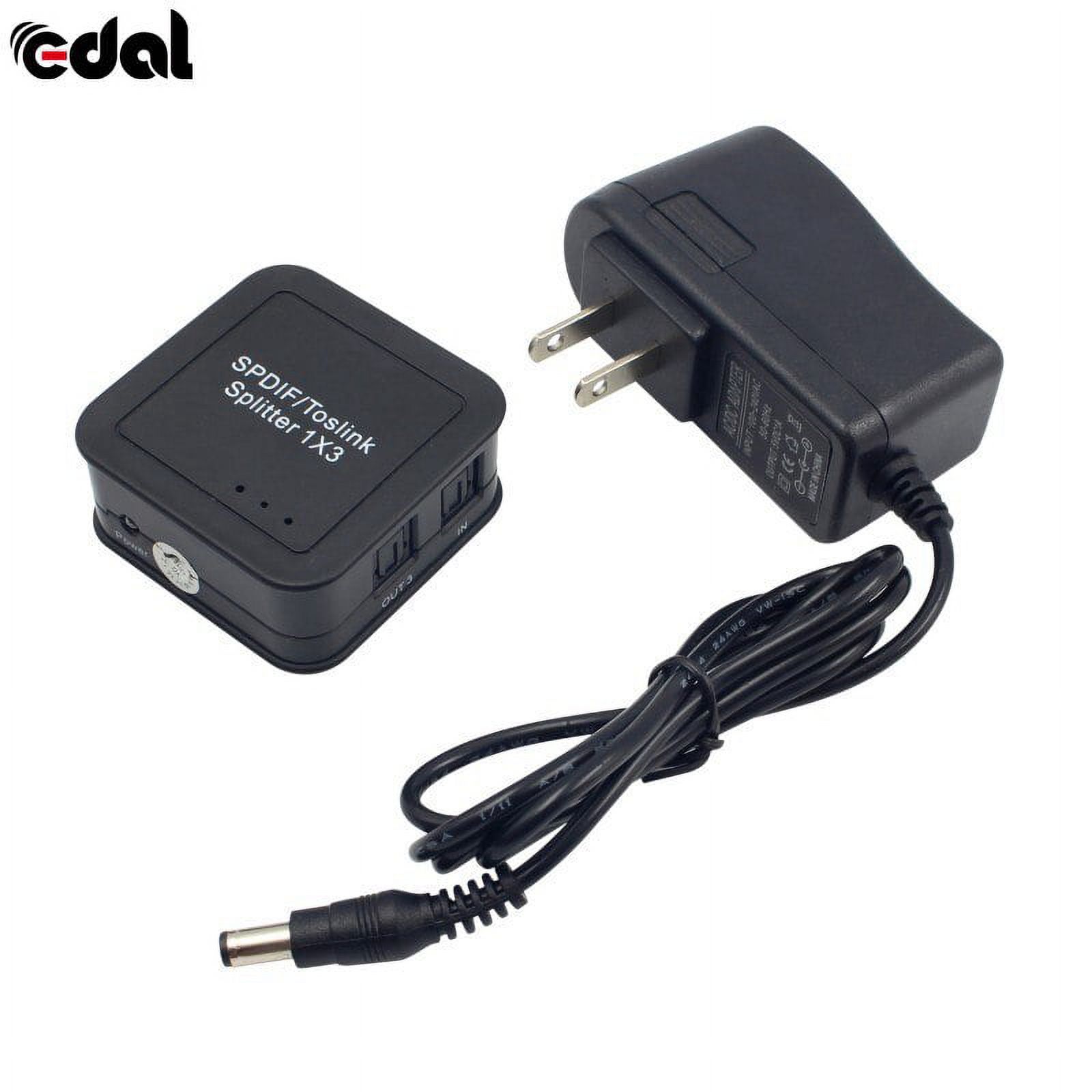 Portable Mini SPDIF TOSLINK Fiber Divider Digital Optical 1x3 1 Input 3 ...