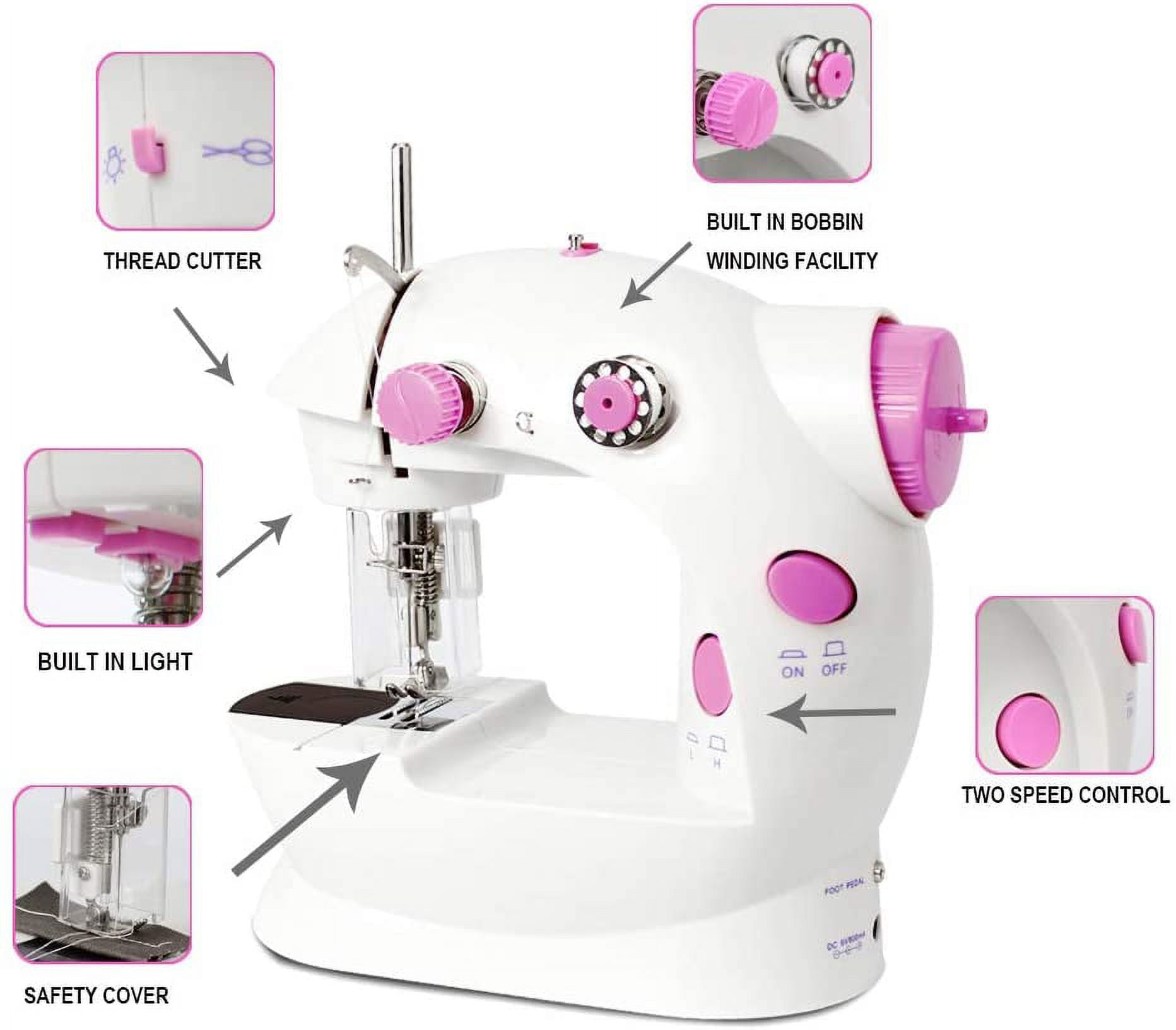 Portable Mini Sewing Machine,Home Sewing Machine with Extension Table ...