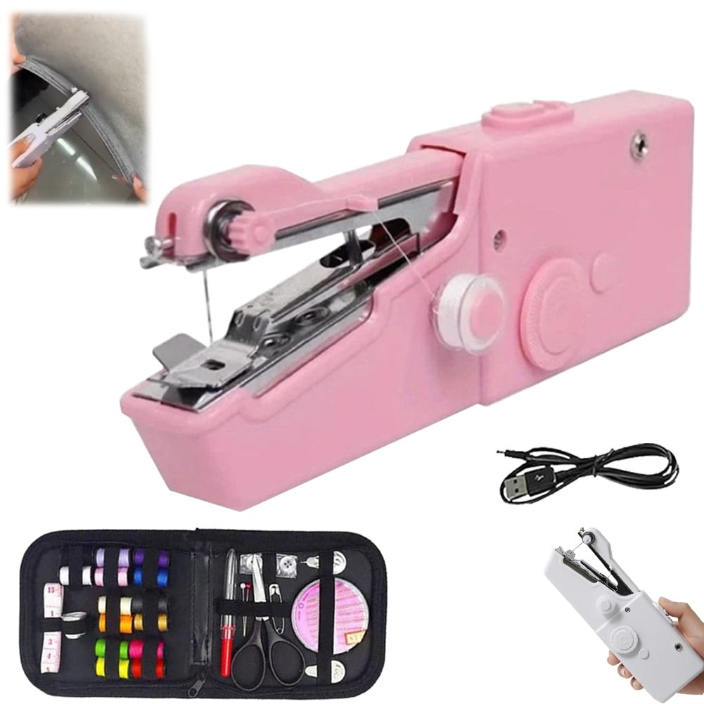 Portable Mini Sewing Machine,Quick Hand Held Sewing Kit with Case ...