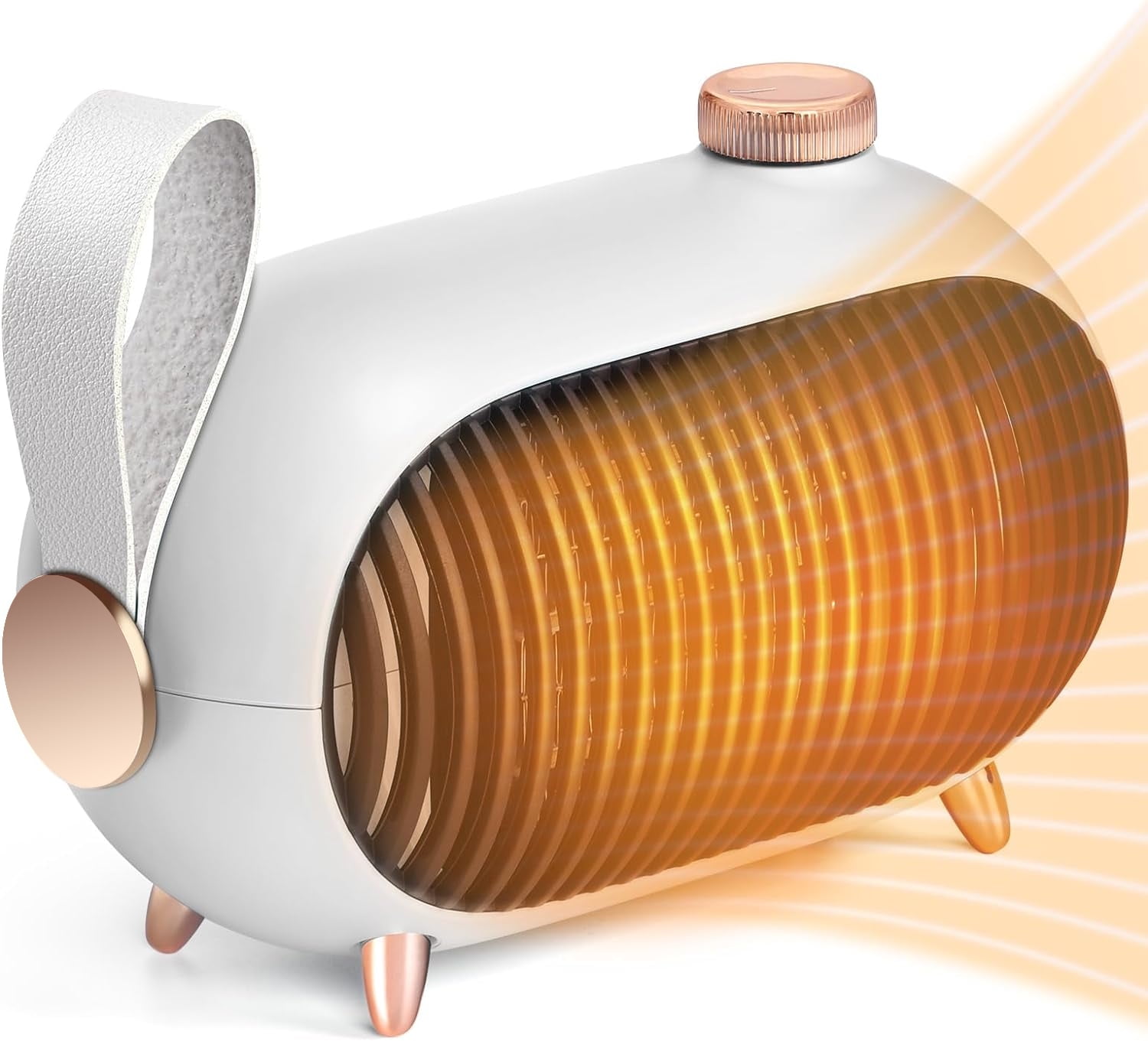 FAMKIT Portable Mini Small Space Heater for Home and Office, 1000W PTC ...