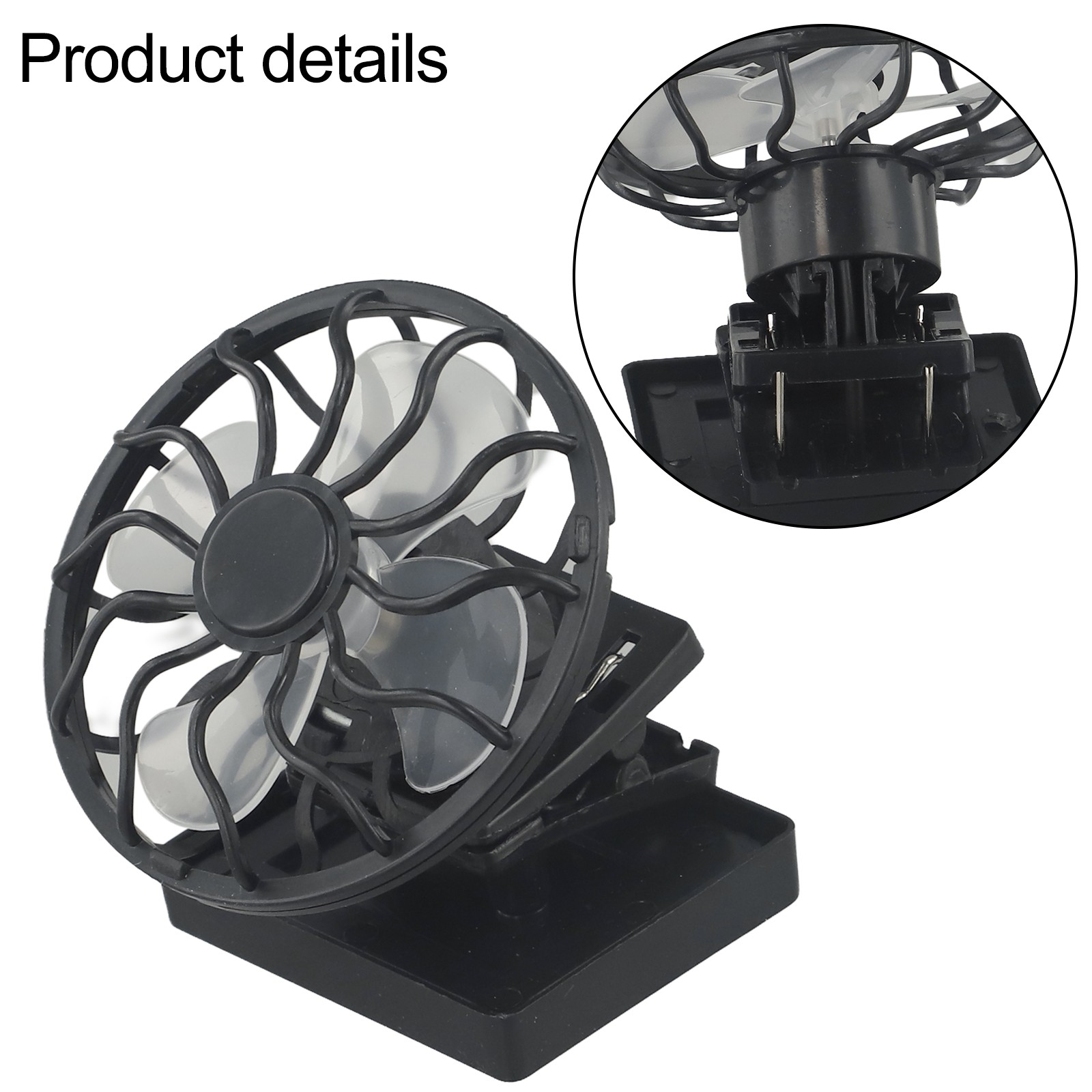Portable Mini Solar Operated Clip Fan Summer Hat Cap Clip Cooler Fan ...