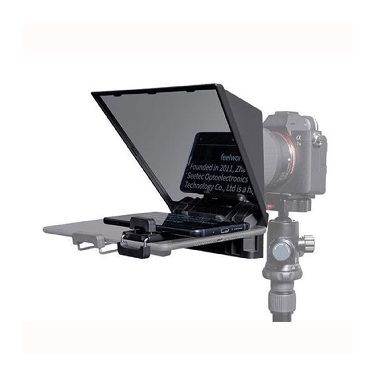 Portable Mini Teleprompter Recording Live Broadcast Video With Remote ...