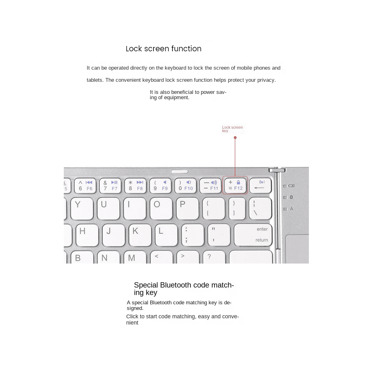 Portable Mini Three Folding Bluetooth Keyboard Wireless Foldable ...