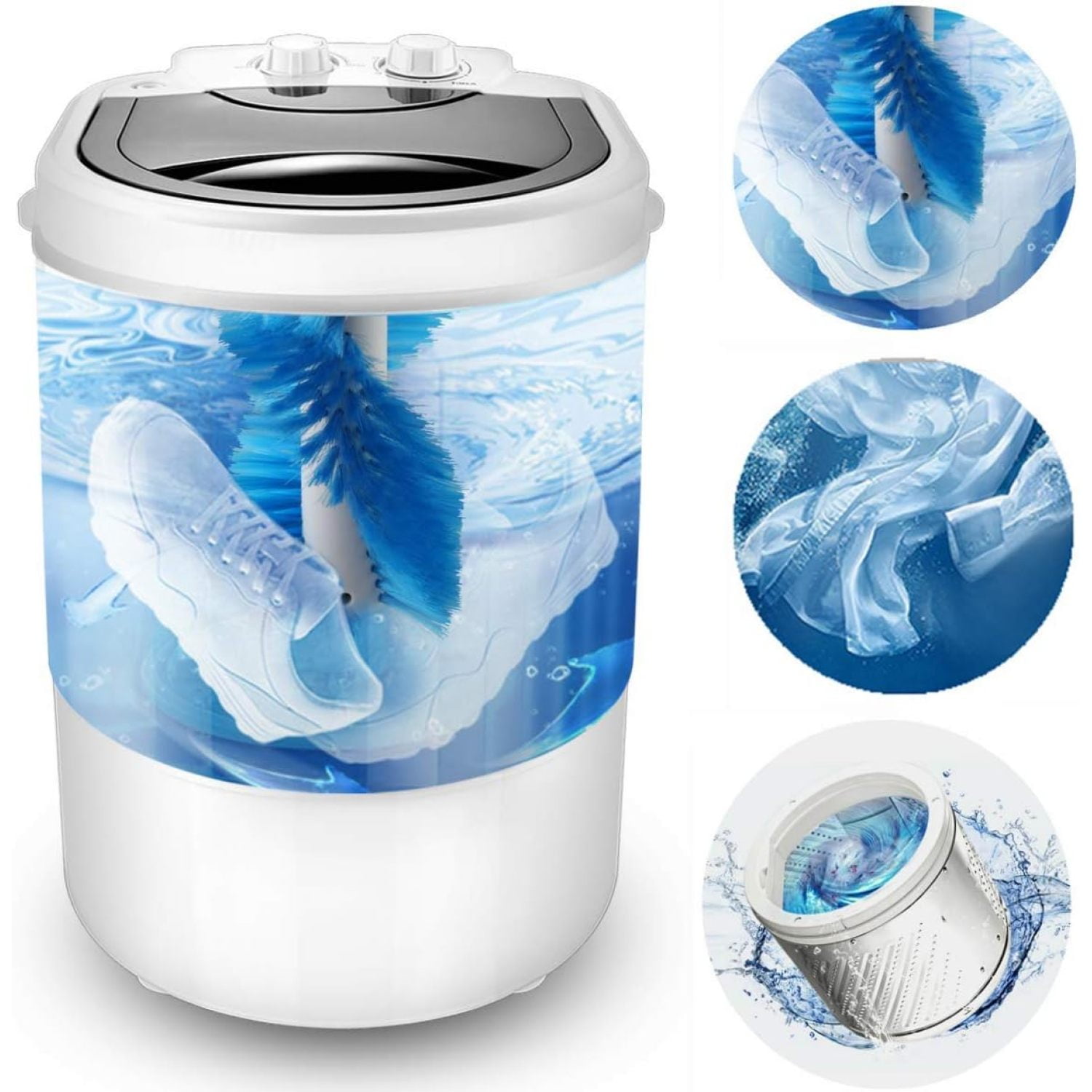 Portable Mini Washing Machine,Semi-Automatic,Three functions of washing ...