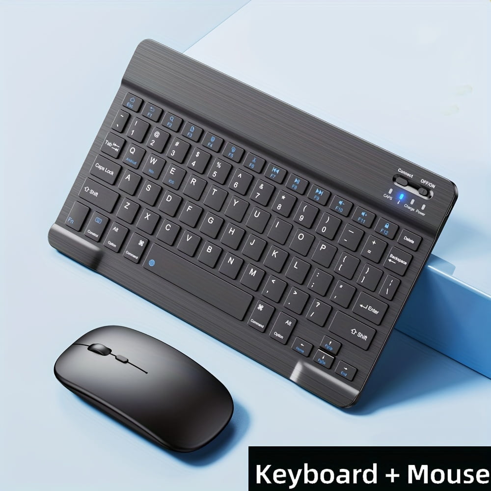 Portable Mini Wireless Keyboard and Mouse Combo, Ultra-Slim Design ...