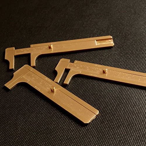 Portable Mini vernier caliper brass outdoor EDC tool measuring ruler ...