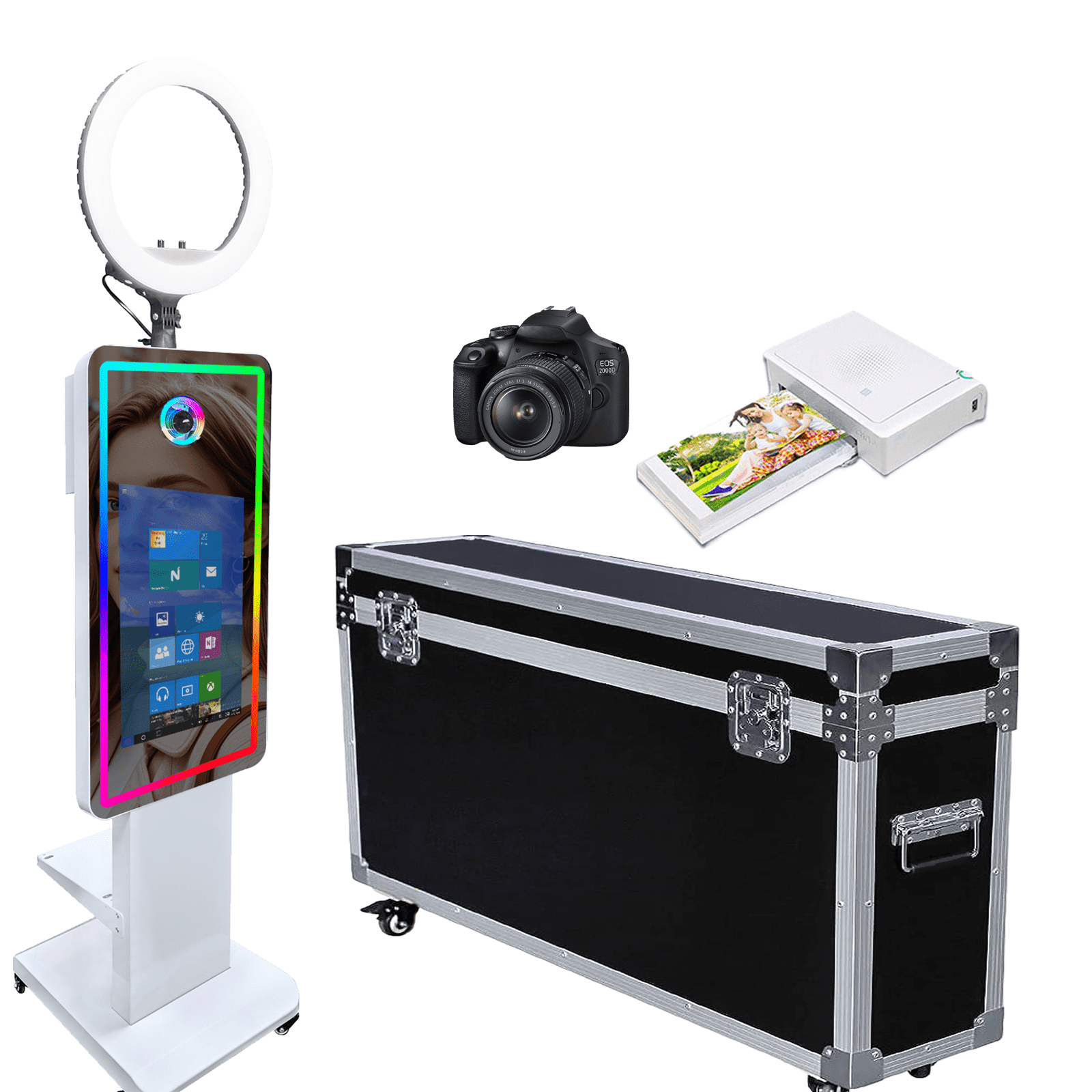 Portable Mirror Photo Booth Machine with 21.5inch Touch Screen Selfie ...