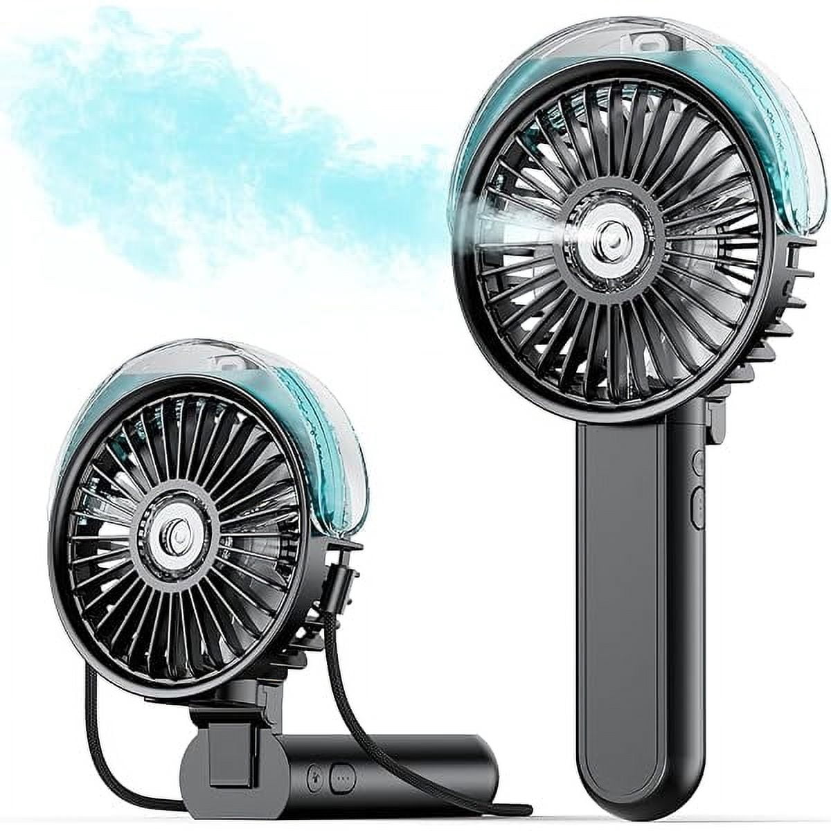 Portable Misting Fan - 180° Foldable Handheld Personal Fan with Mist ...