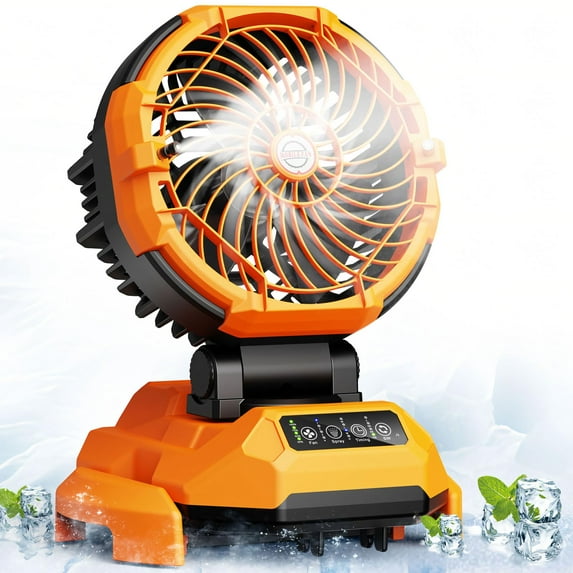 Portable Misting Fan, 30000mAh Rechargeable Battery Powered Oscillating ...