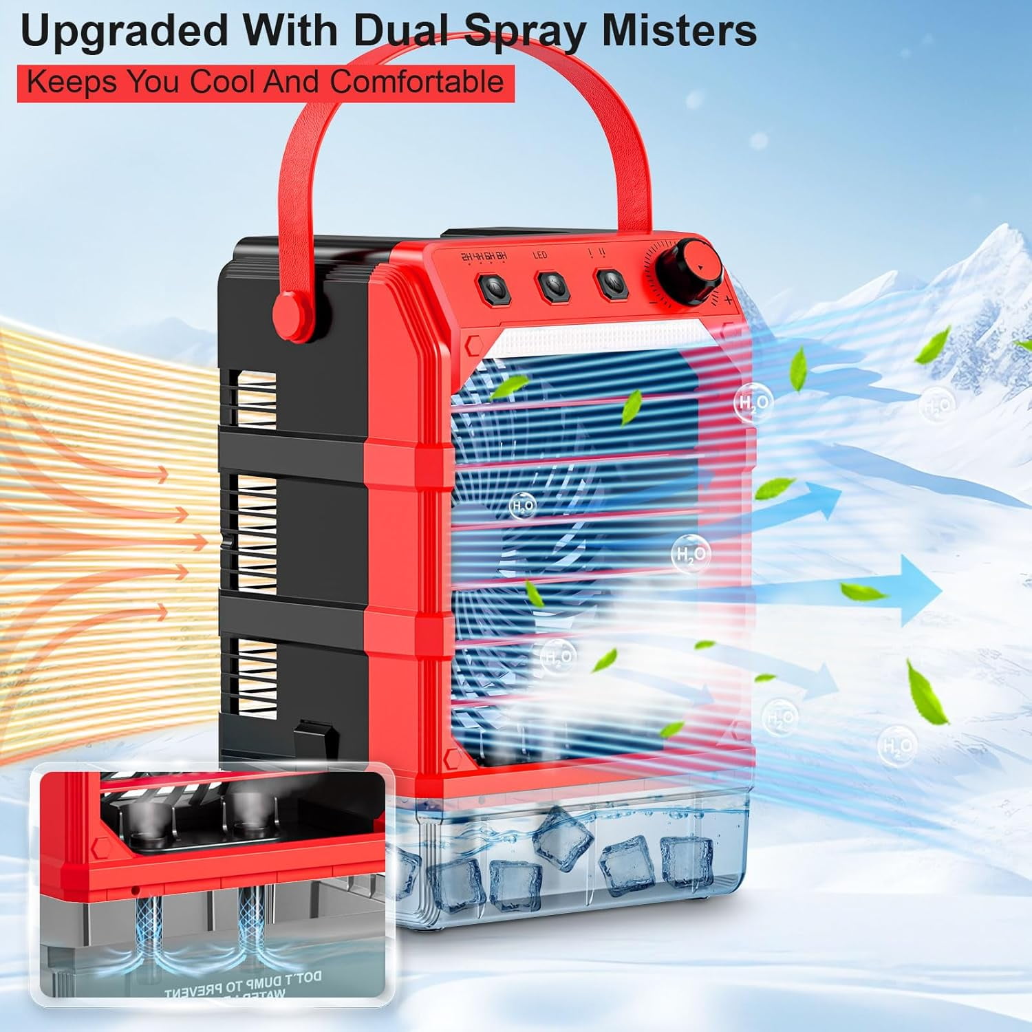 Portable Misting Fan Compatible for MWK 18V Original Battery(NO Battery ...