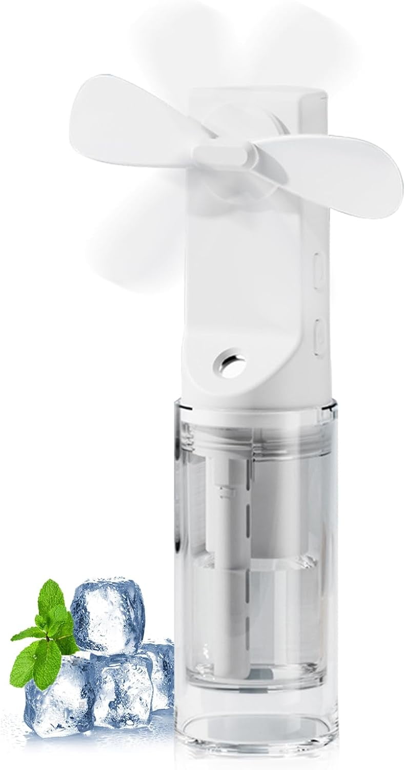 Portable Misting Fan, Handheld Fan with Mister, Rechargeable Operated ...