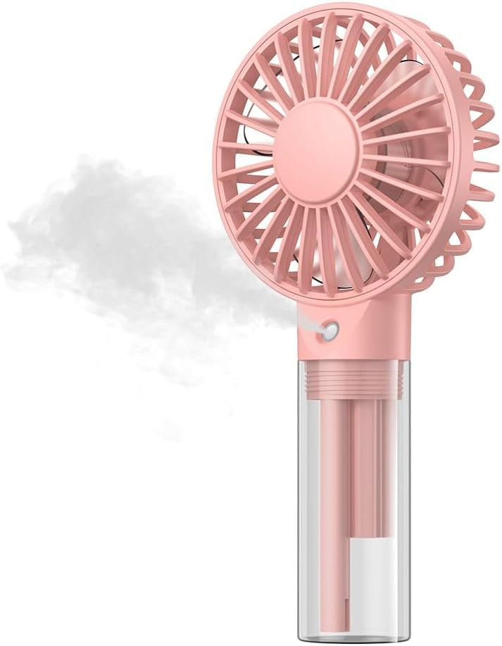 Portable Misting Fan - Rechargeable Handheld Personal Spray Water Mist ...