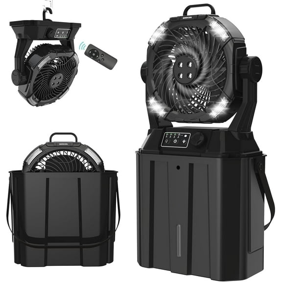 Portable Misting Fans - 6L Water Tank, 20000mAh Rechargeable Outside ...