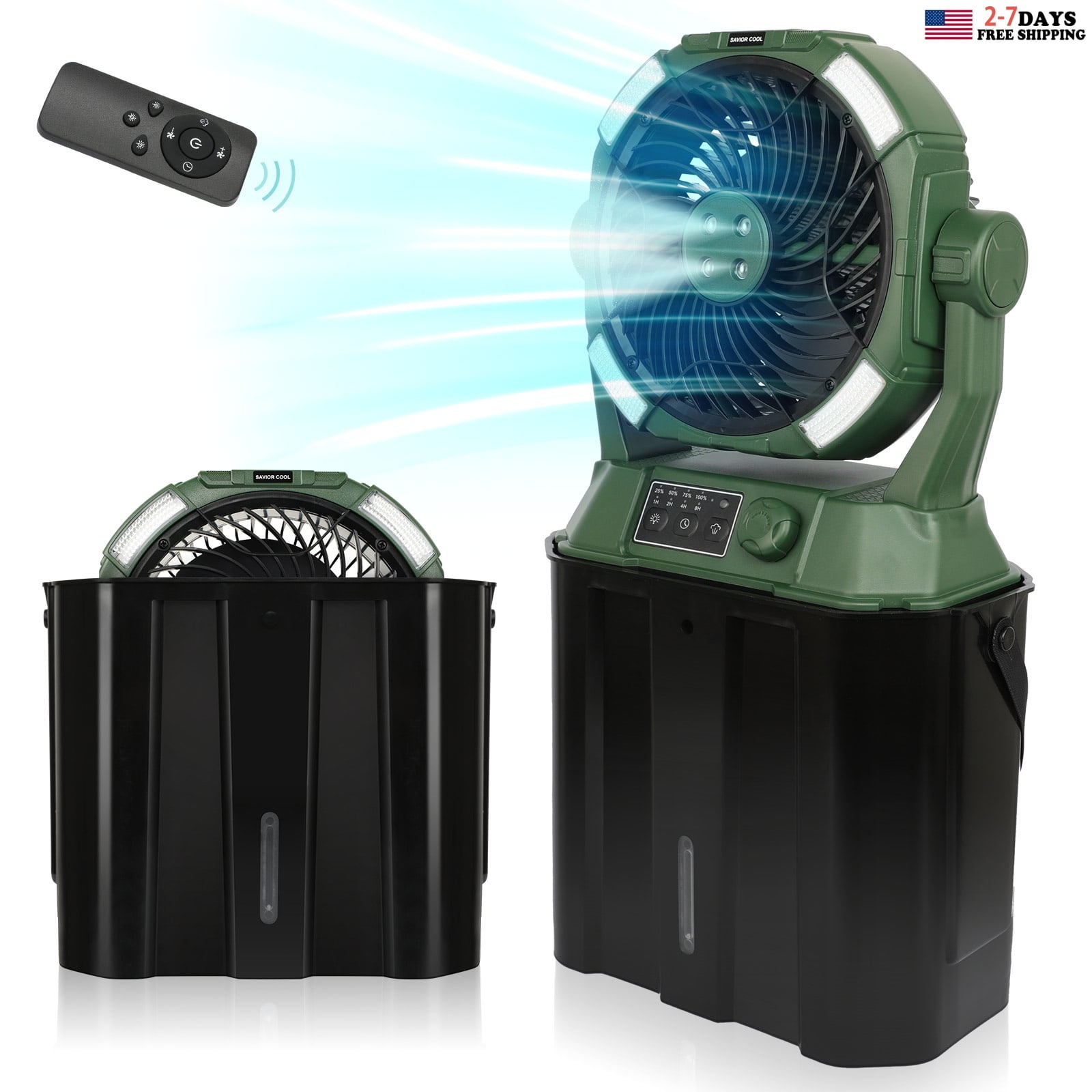 Portable Misting Fans - 6L Water Tank, 20000mAh Rechargeable Outside ...