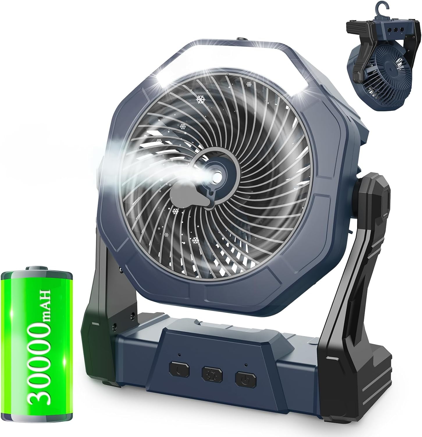 Portable Misting Fans for Outside, 30000mAh Outdoor Cooling Fan for ...
