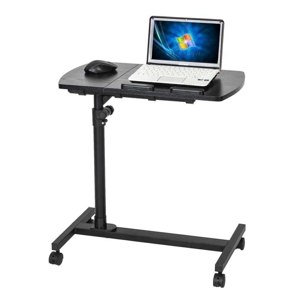 Portable Mobile Rolling Laptop Cart Table Computer Stand Adjustable ...