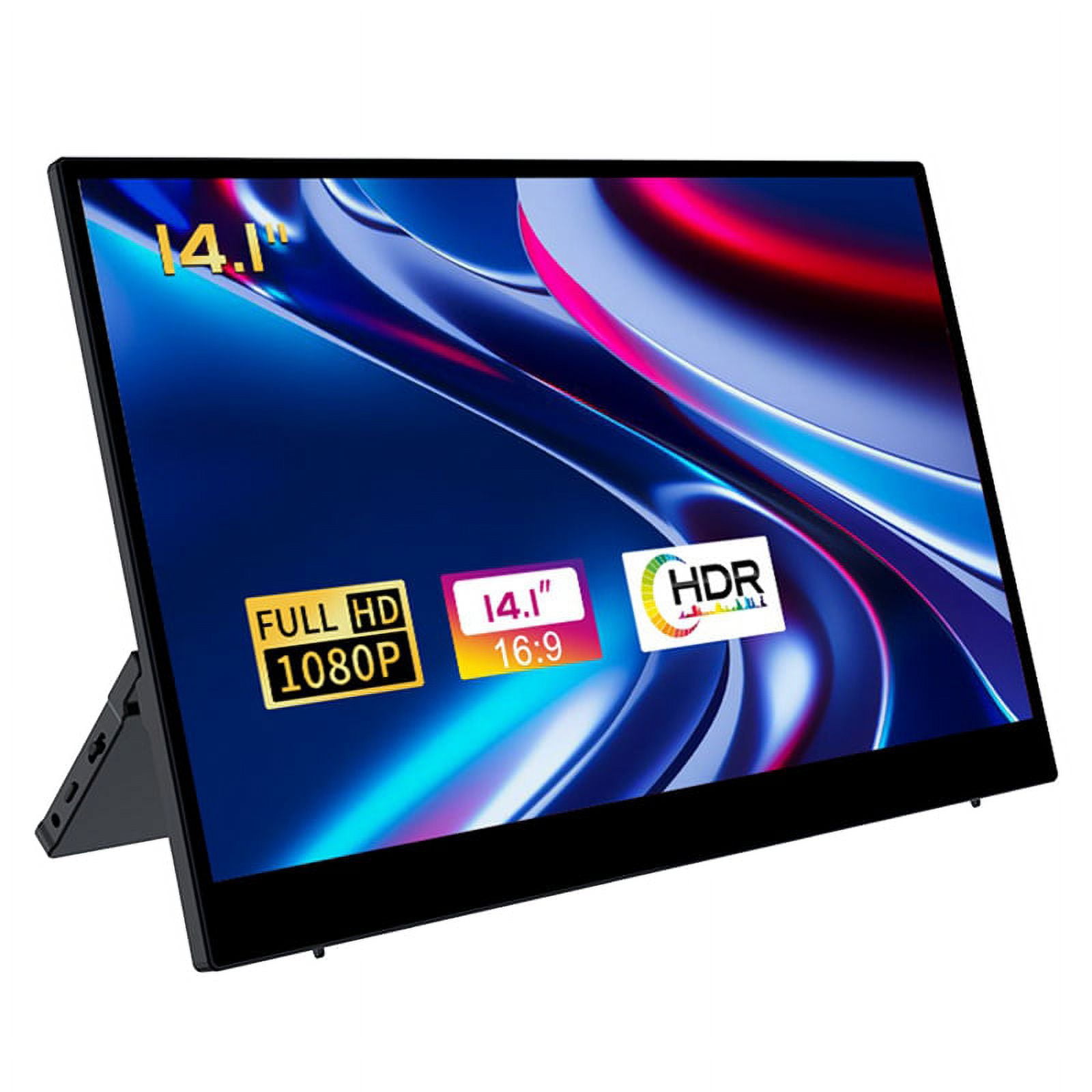 Portable Monitor 14.1 Inch 1080P Full HD Laptop External Second Screen ...