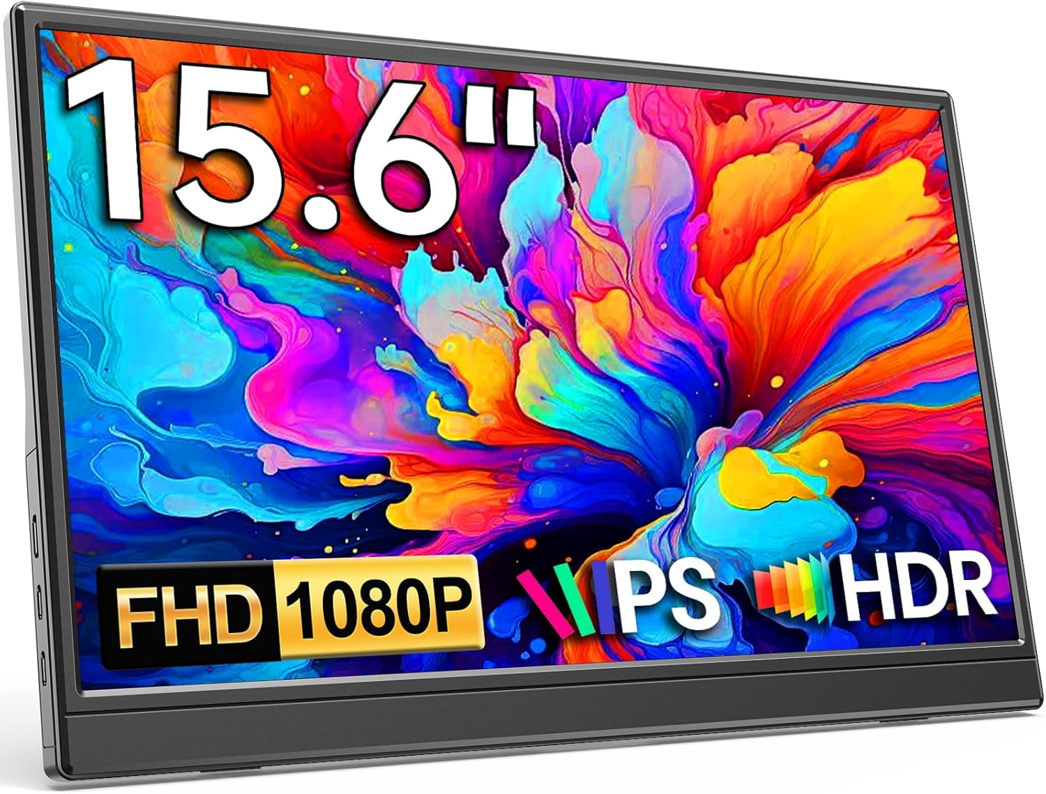 Portable Monitor 15.6" 1080P FHD IPS Display, Ultra-Slim USB-C HDMI ...