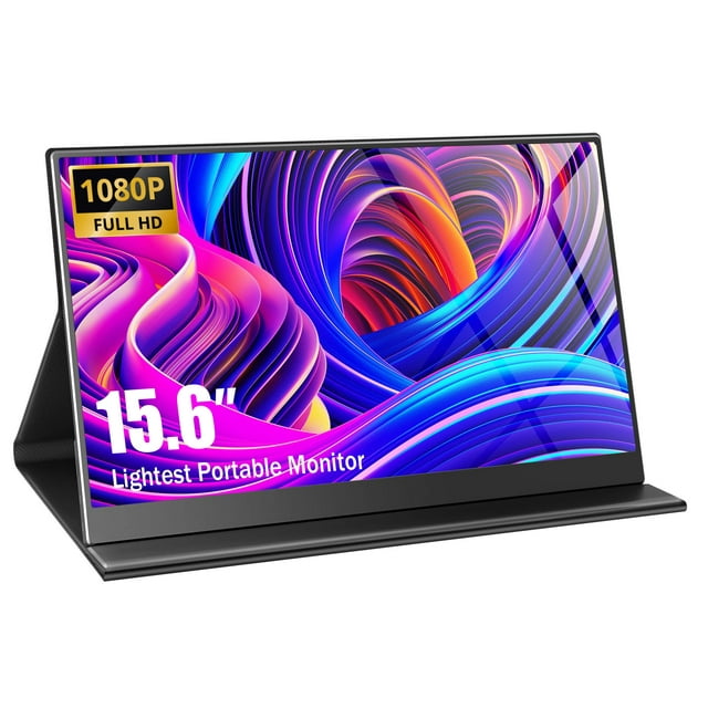 Turehom 15.6-Inch 1080P FHD Portable Monitor, USB C HDMI, Ultra-Slim ...
