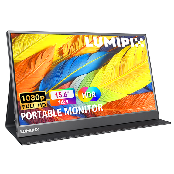 Portable Monitor 15.6 Inch 1080P FHD USB-C HDMI Ultra-Slim Travel ...