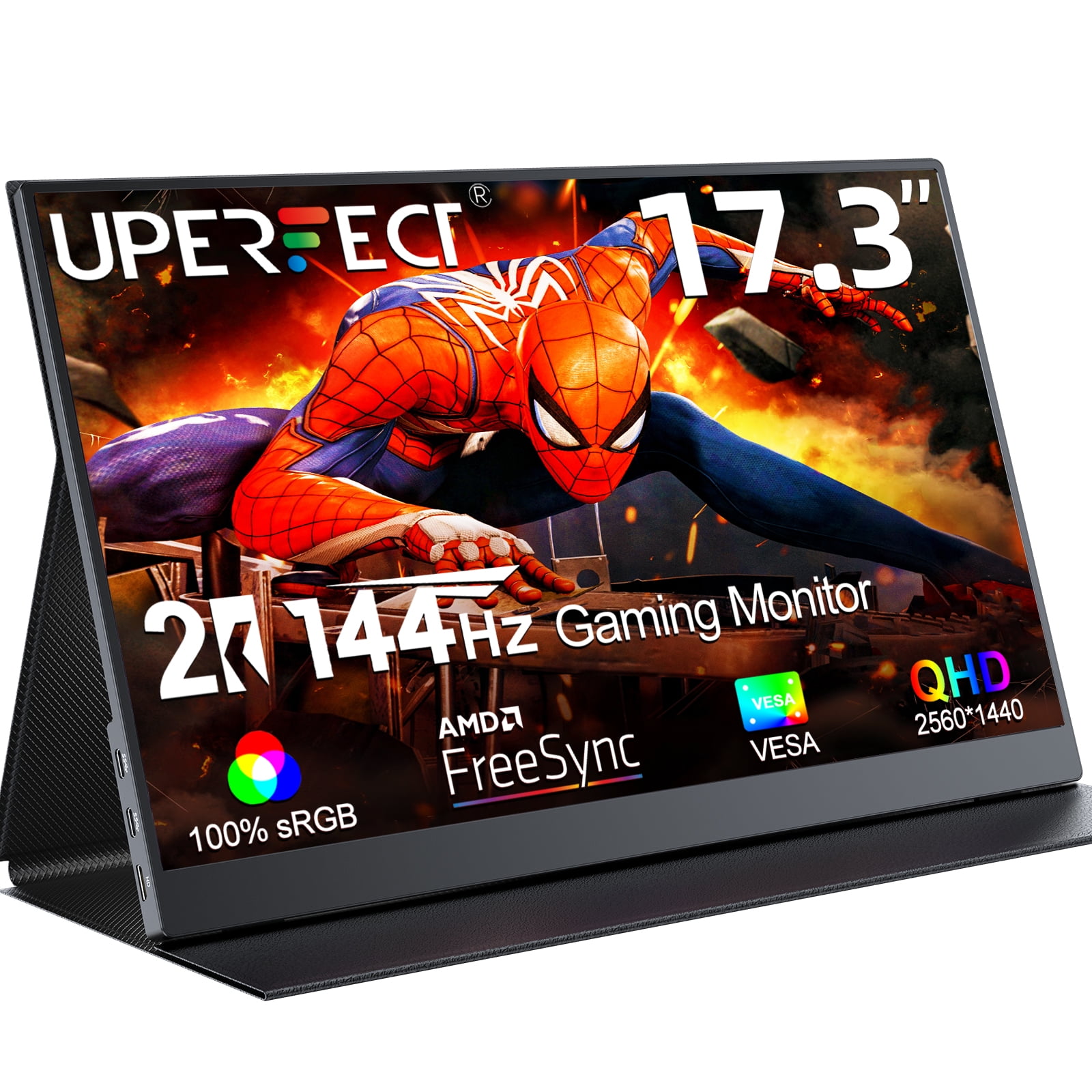 Portable Monitor 17.3" 144HZ, UPERFECT 2K FHD HDR IPS Portable Laptop ...