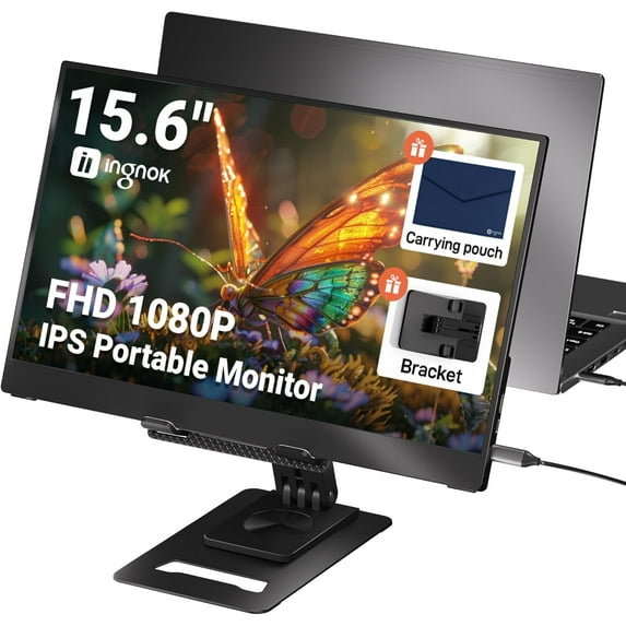 Portable Monitor, Ultra Slim 15.6 Inch FHD IPS Laptop Screen Extender ...