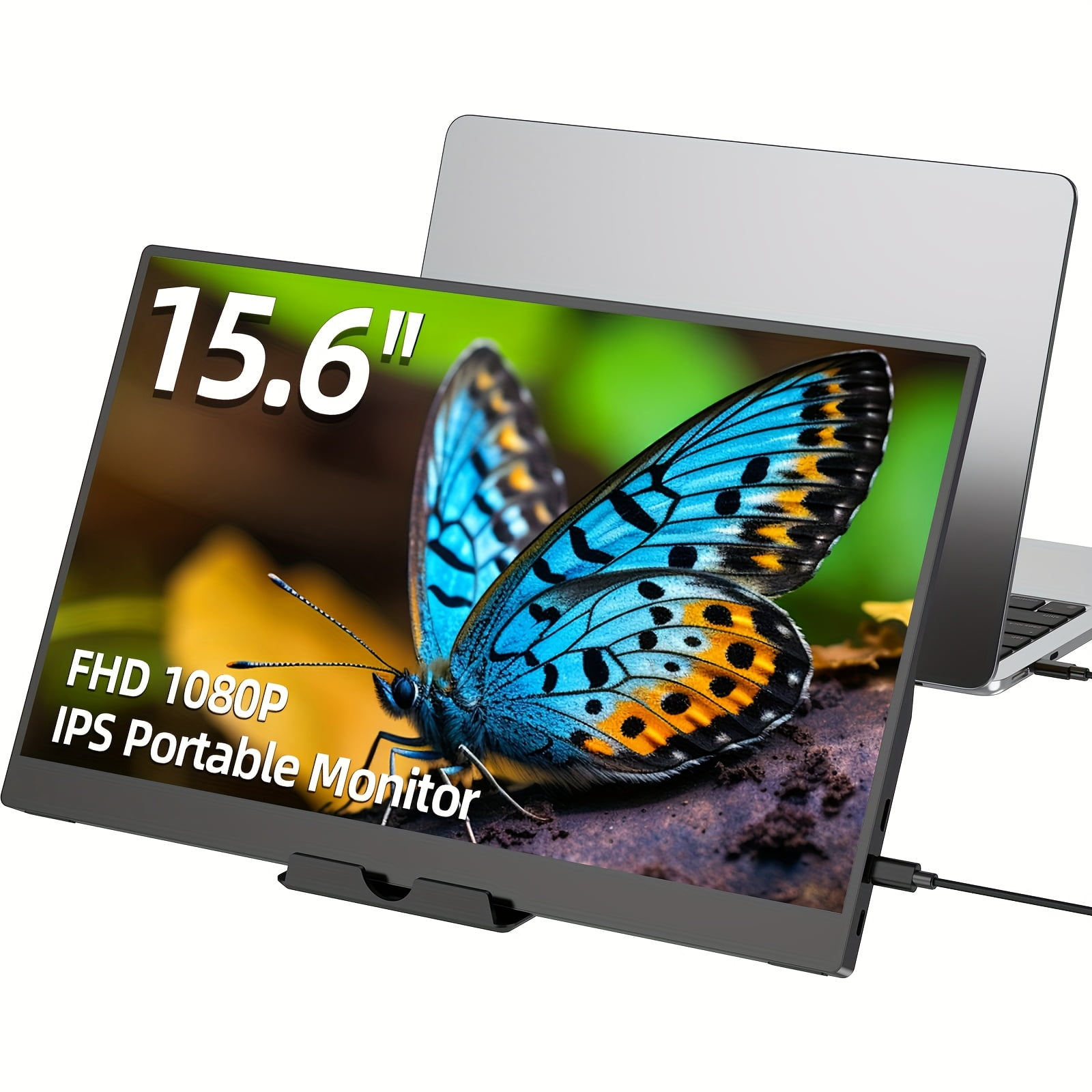 Portable Monitor, Ultra Slim 15.6 Inch FHD IPS Laptop Screen Extender ...
