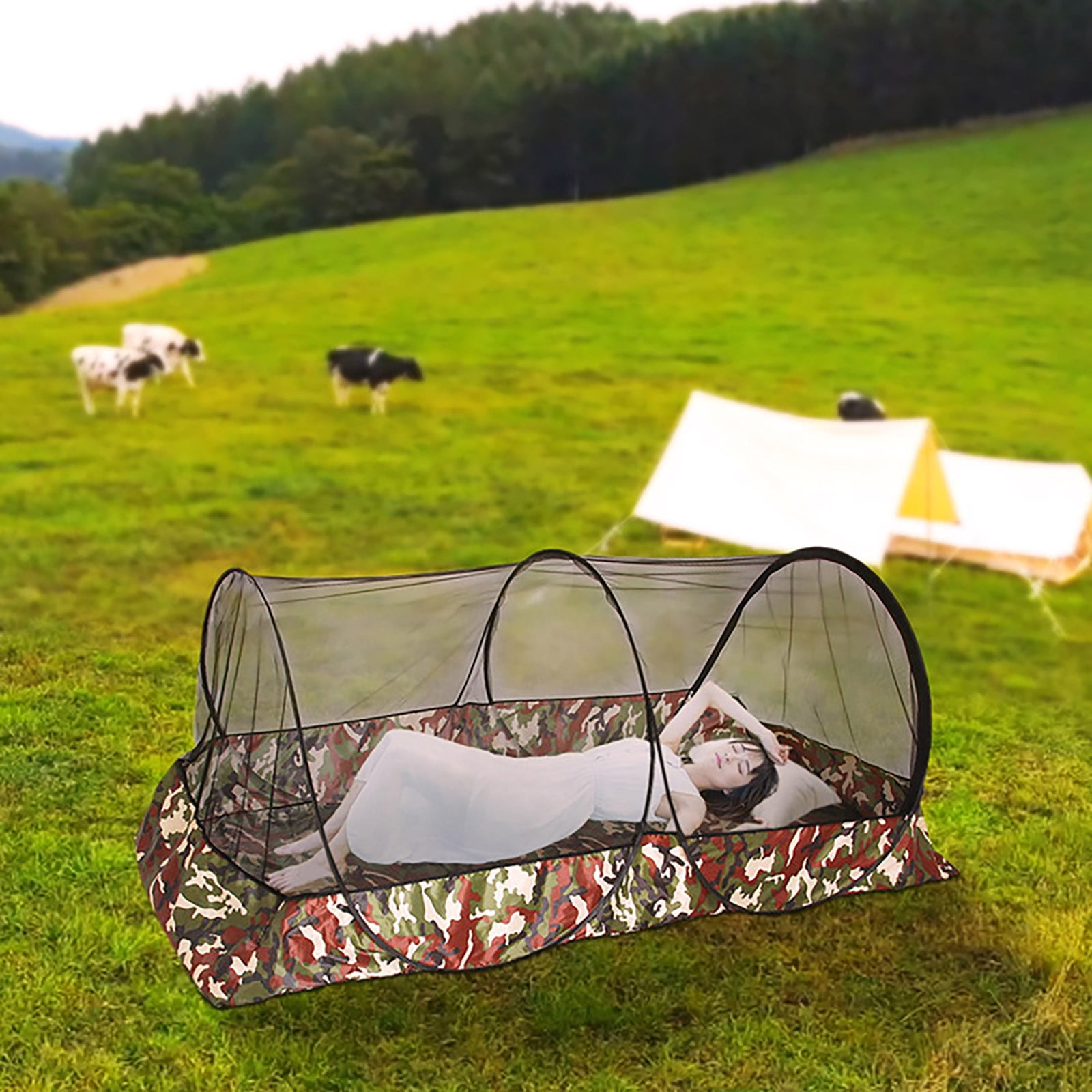 Portable Mosquito Net Tent - Folding Camping Bed Tent with Fine Mesh，13 ...