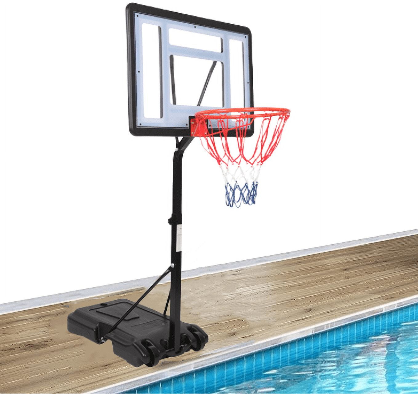 Portable Movable Swimming Pool Basketball Stand PVC Transparent ...