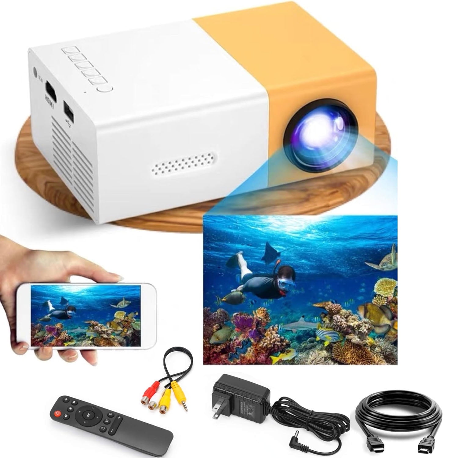 Portable Movie Projector,Mini Projector,Smart Home Projector,Neat ...