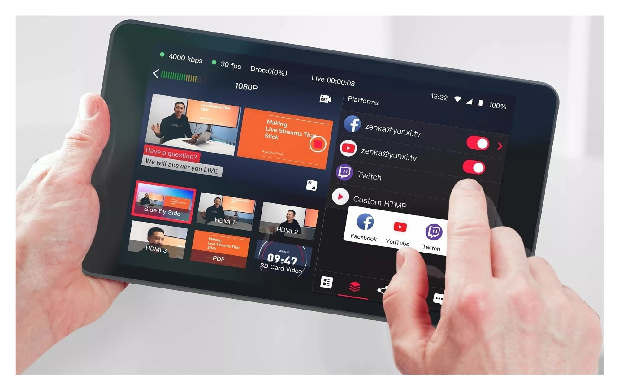 Portable Multi-Camera Encoder / Streamer Switcher / Monitor & Recorder ...