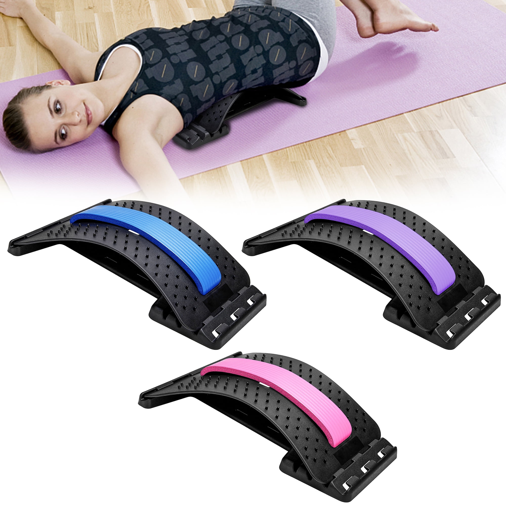 Portable Multi-functional Back Stretcher Device Lumbar Back Stretching ...