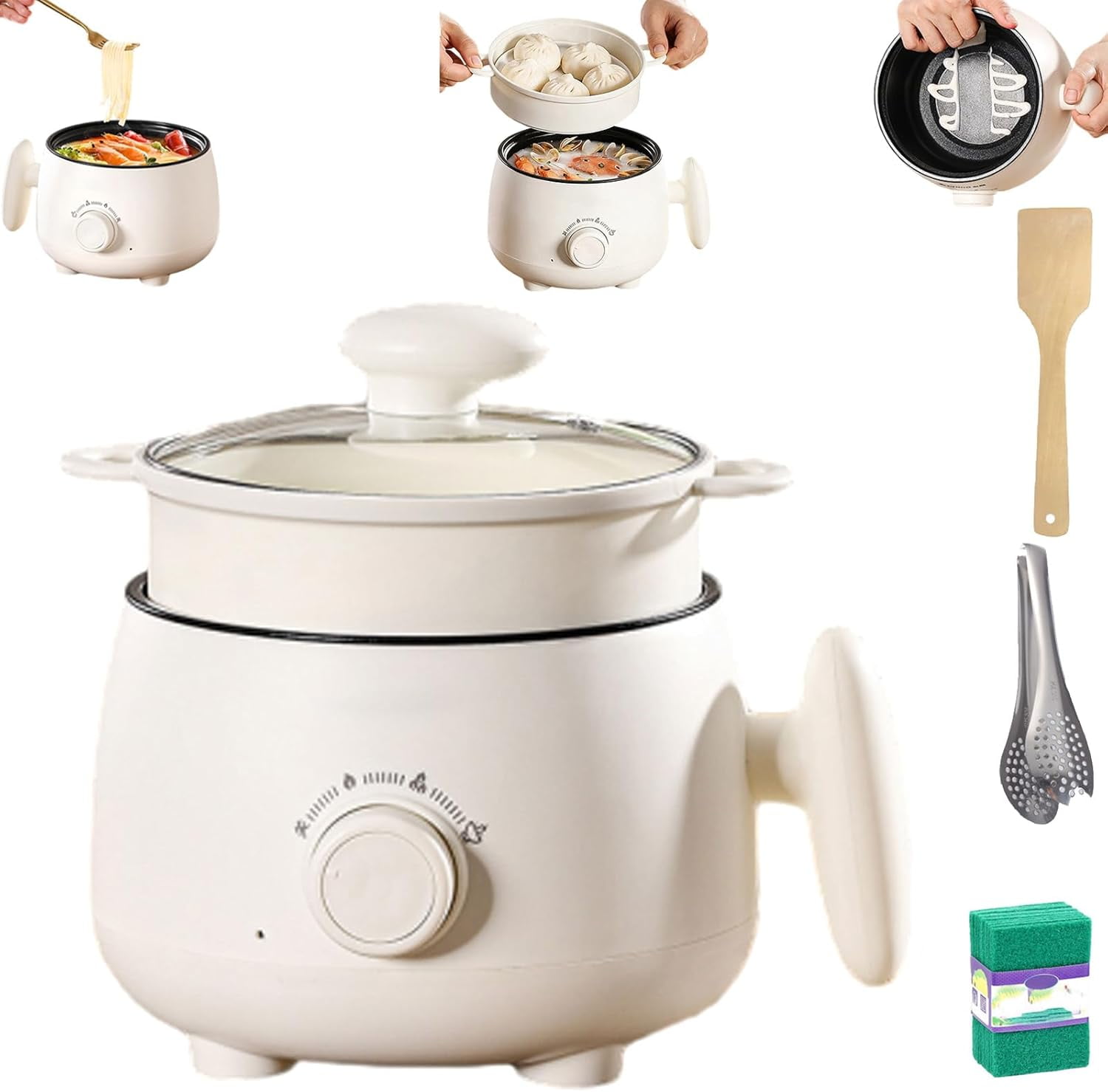 Portable Multifunctional Non-Stick Electric Pot, Mini Non-Stick Hot Pot ...