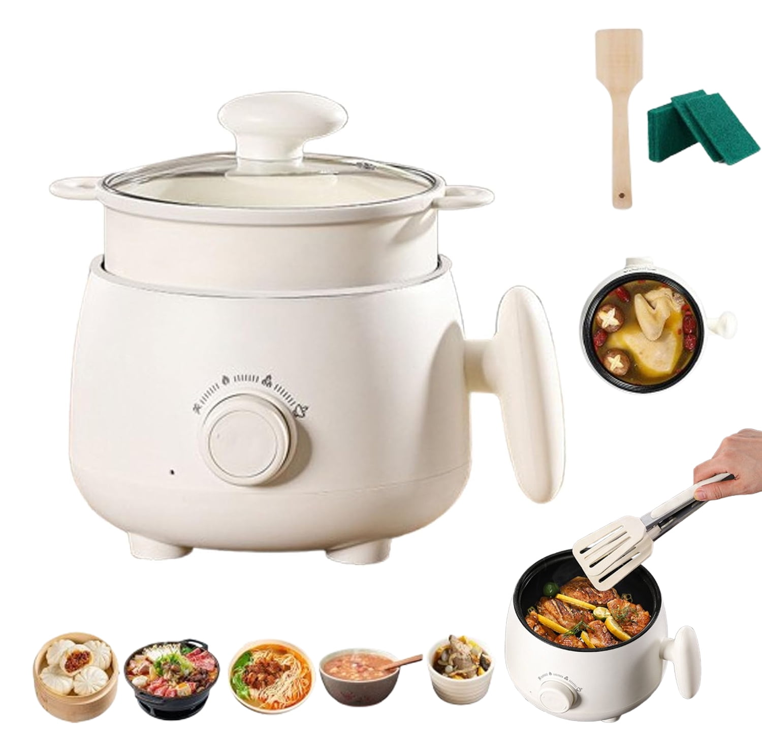 Portable Multifunctional Non-stick Electric Pot, 1.8l Portable Electric ...