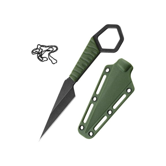 Fixed Blade Knife with Kydex Sheath, 4" D2 Steel Blade,Ergonomic G10 ...