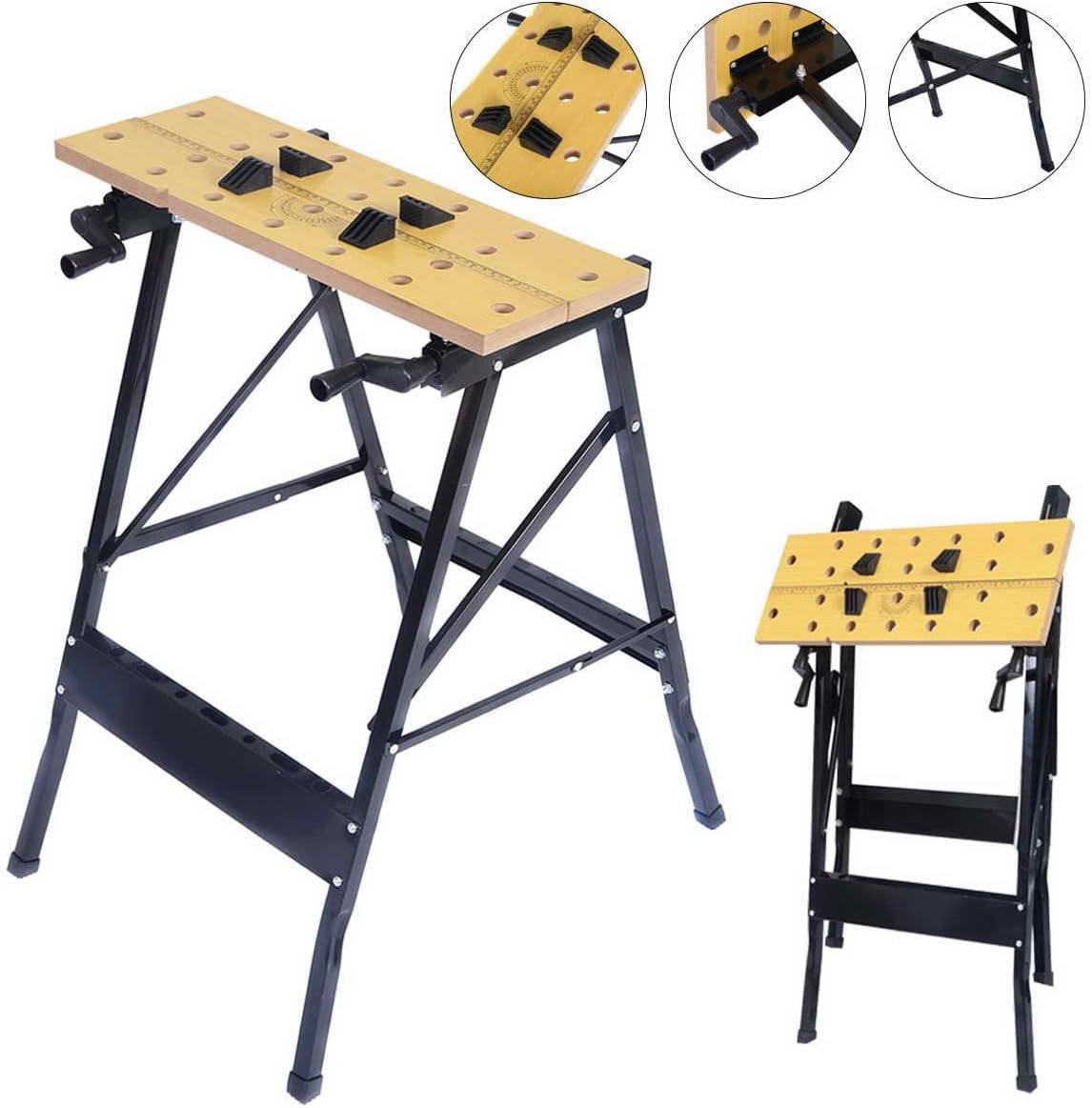 Portable Multipurpose Workbench Table Folding - Toolsempire Adjustable ...