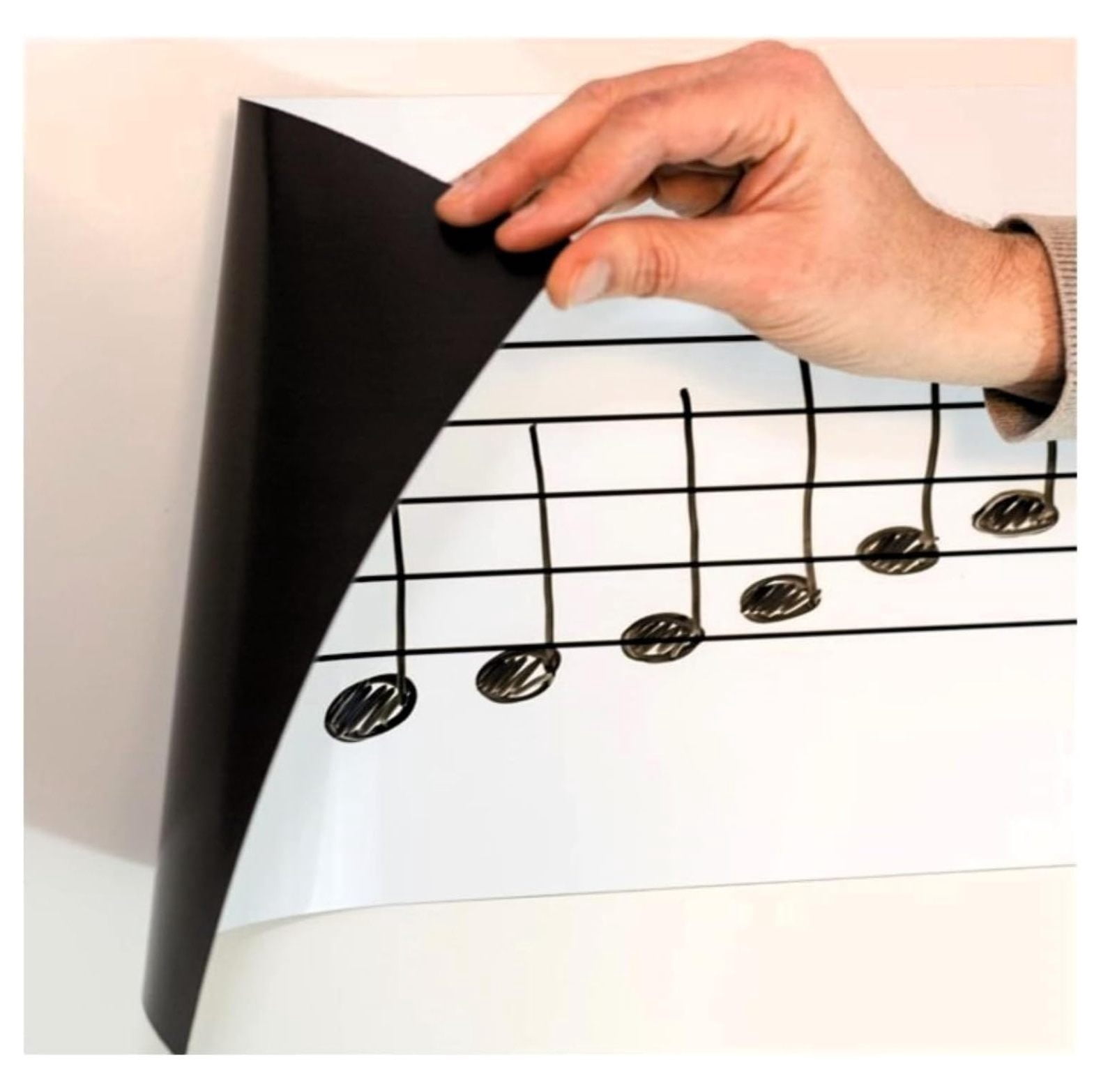 Portable Music Staff Magnet - 10.5" x 45.25", Dry Erase Whiteboard ...