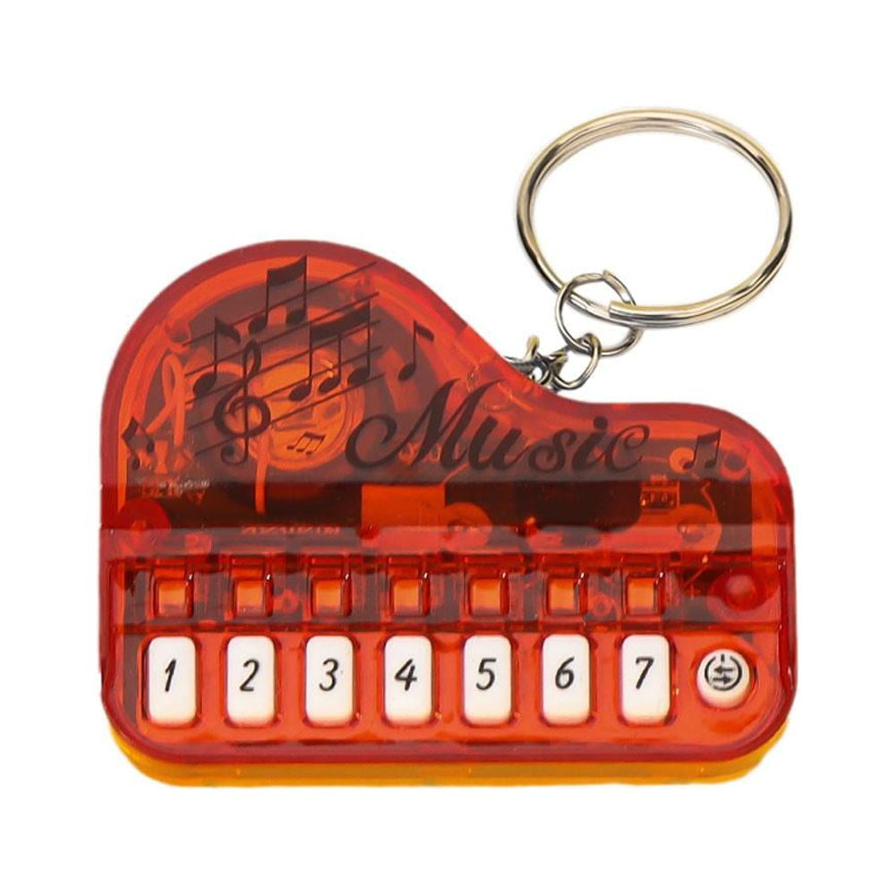 Portable Musical Instrument Toy Piano Keychain Mini Electronic Keyboard ...