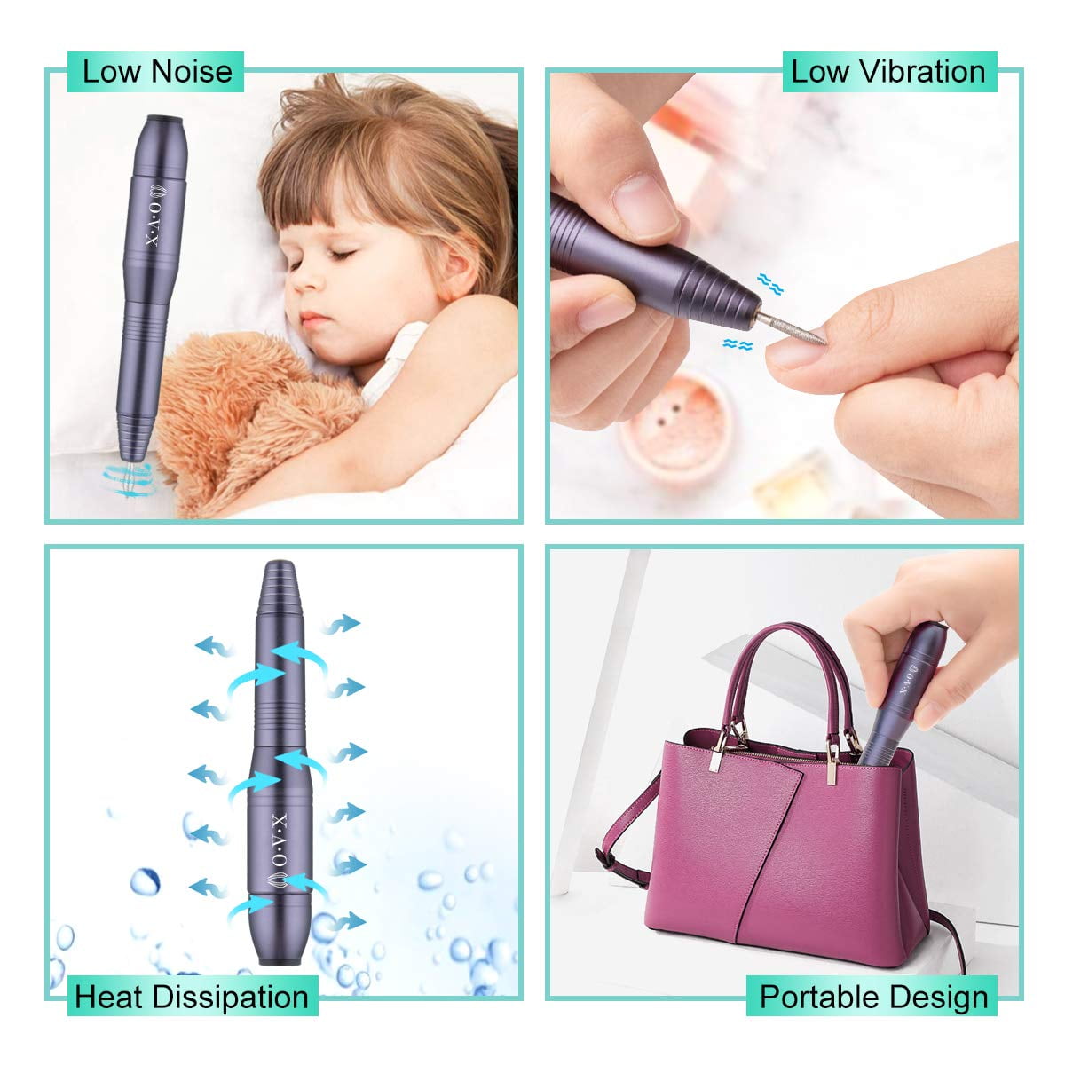 Portable Nail Drill Professional Electric Nail File 20000RPM Manicure ...