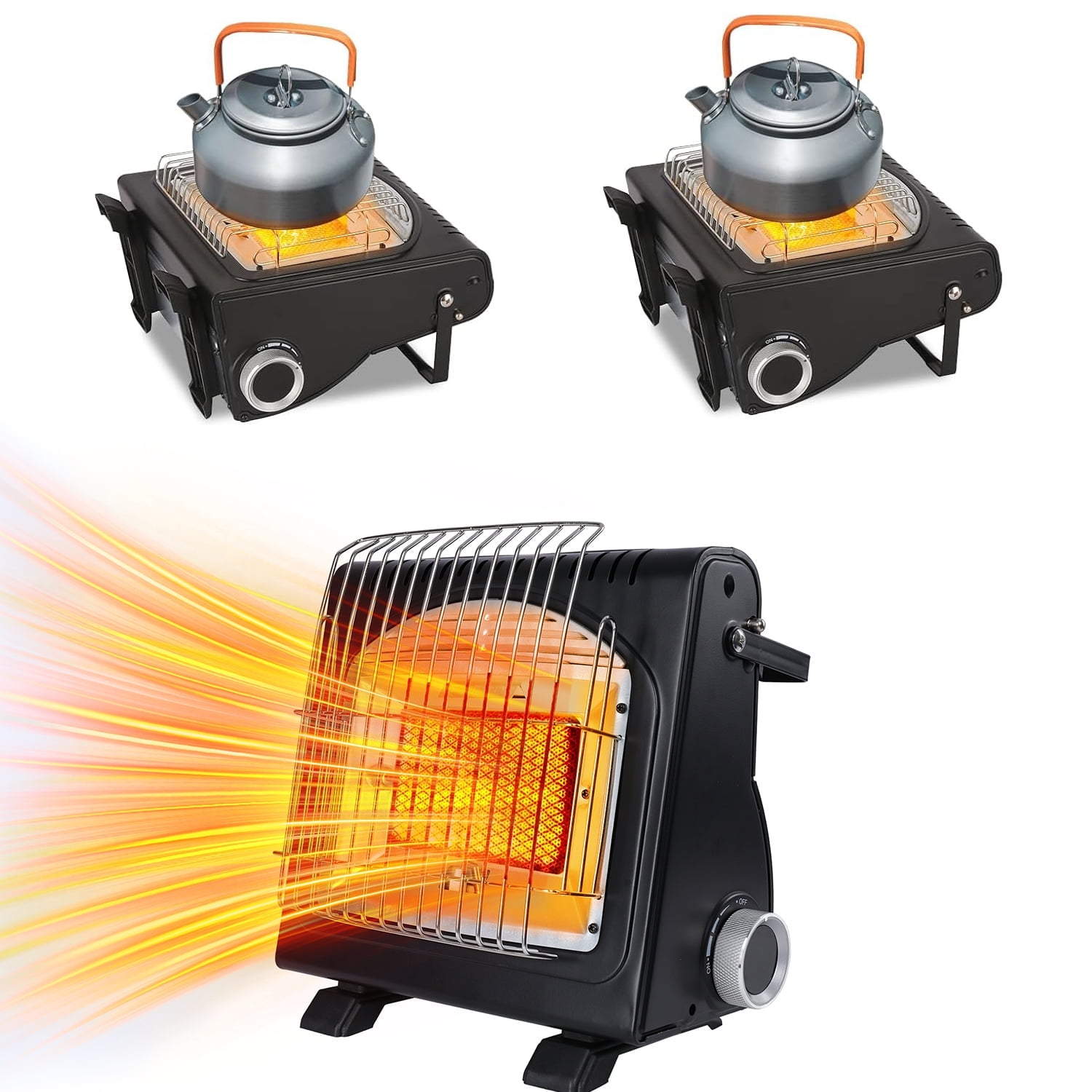 Portable Natural Gas Heater-Outdoor Heaters-6,000 BTU Tank Heater with ...