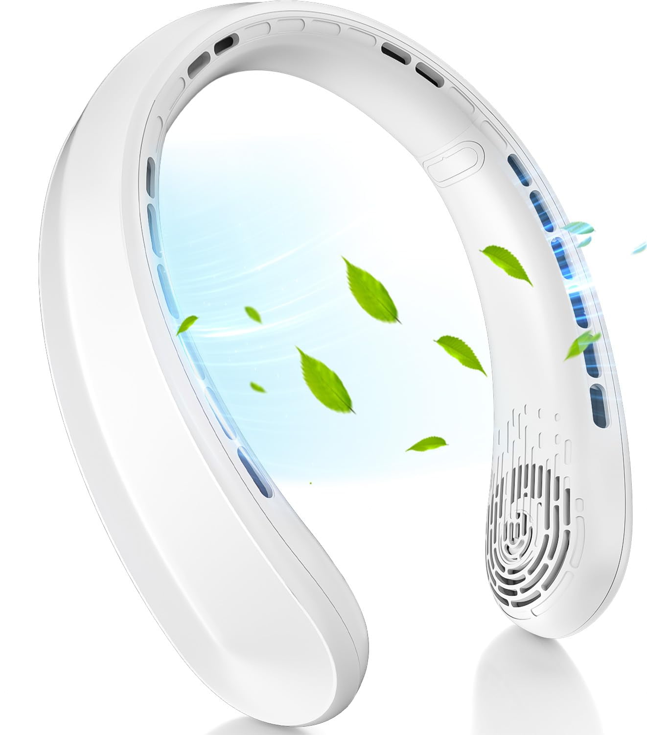 Portable Neck Fan with 5200mAh Battery, USB Rechargeable Personal ...