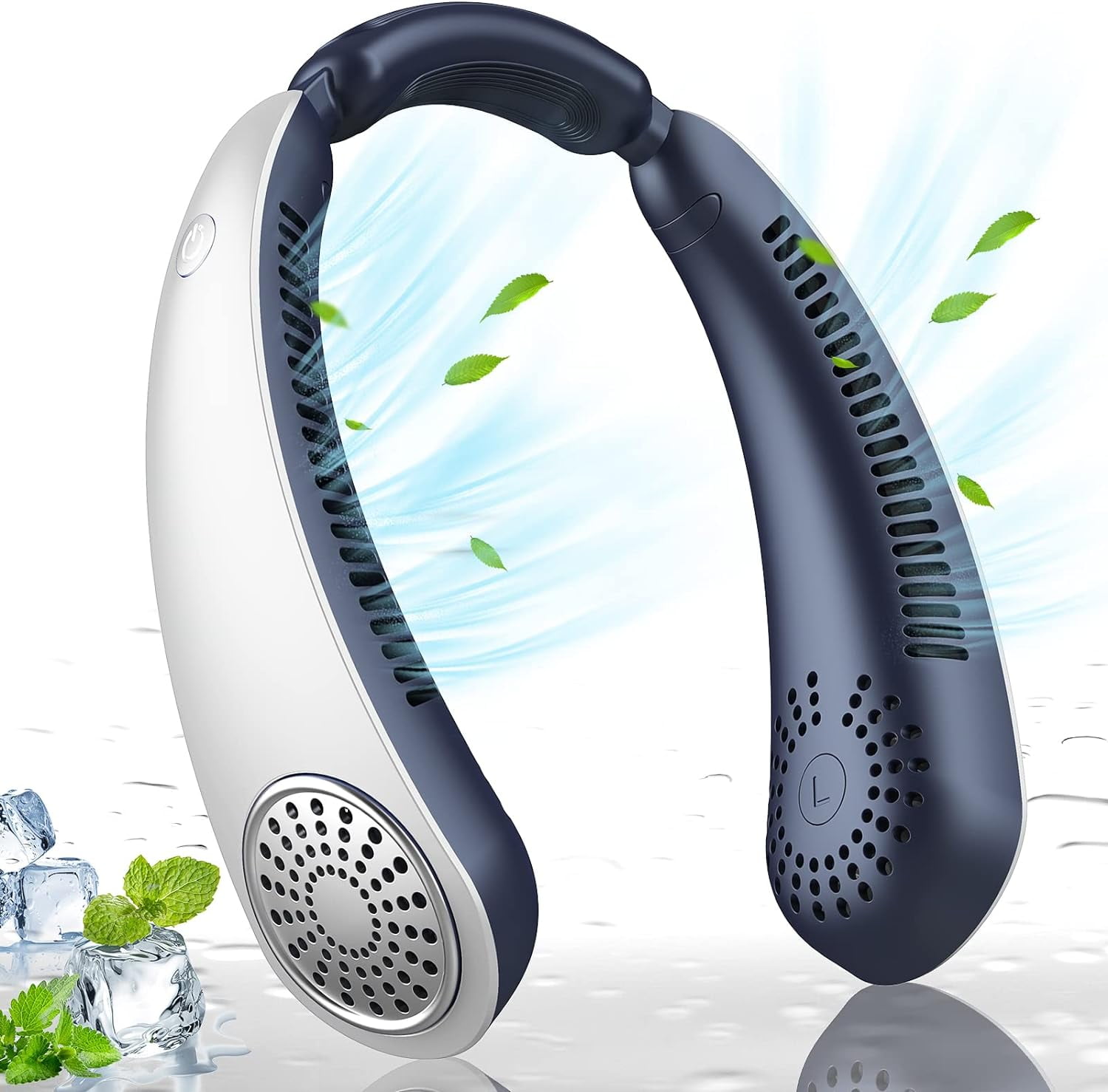 Portable Neck Fan, 5200mAh Bladeless Neck Fan, Personal Fan, Hands Free ...