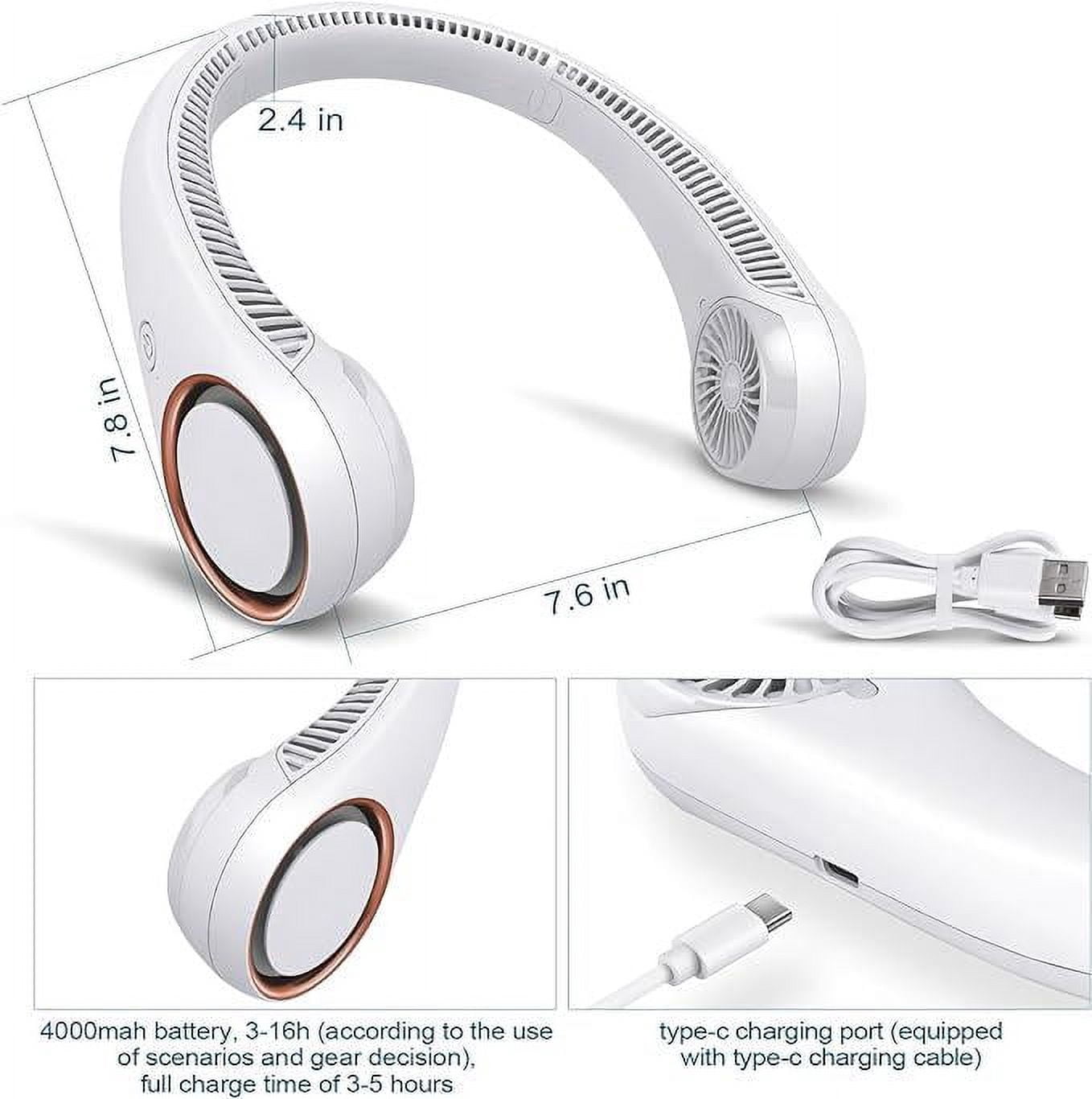 Portable Neck Fan, Bladeless Fan, Personal Cooling Fan, 3 Speeds, 78 ...