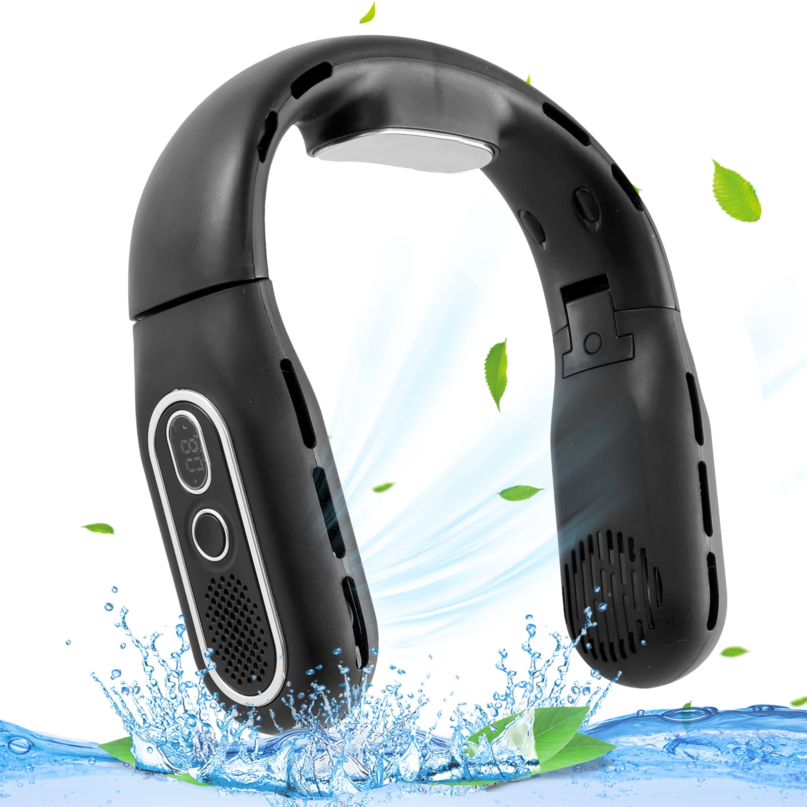 Portable Neck Fan Foldable Wearable Personal Fan 3000mAh Rechargeable ...