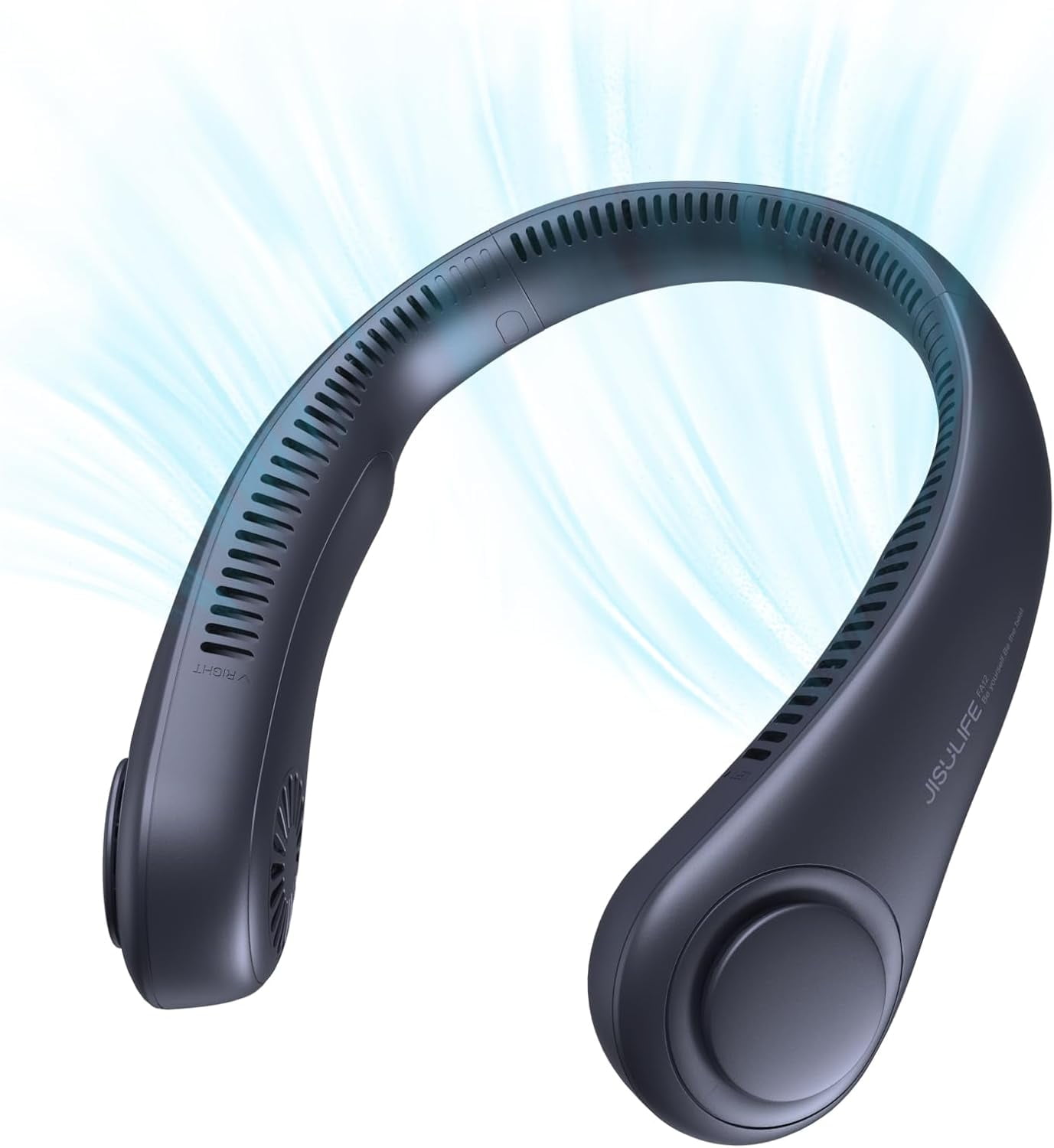 Portable Neck Fan, Hands Free Bladeless Fan, 5 Speeds, 4000 mAh Battery ...