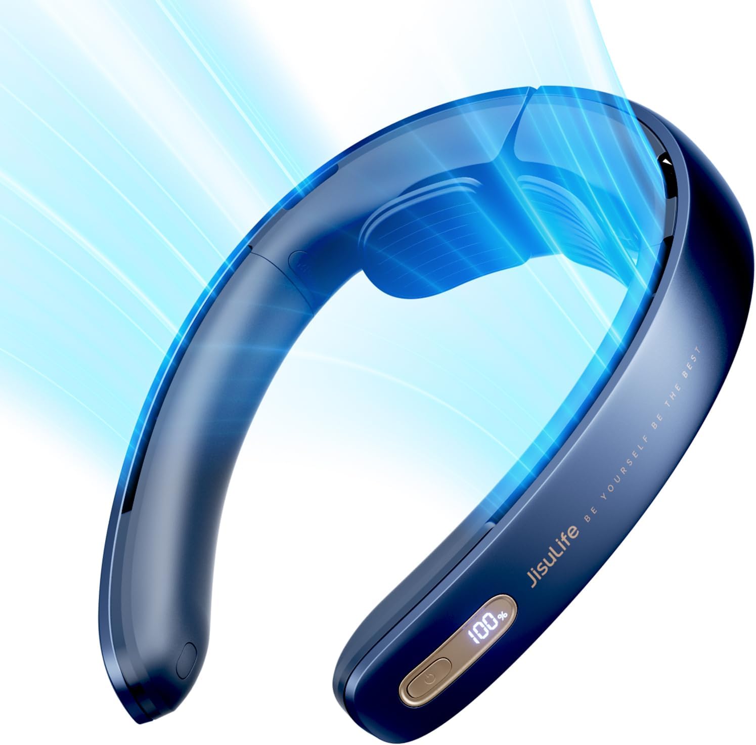 Portable Neck Fan Pro, 100 Speeds Bladeless Fan, Stepless Knob, Led ...