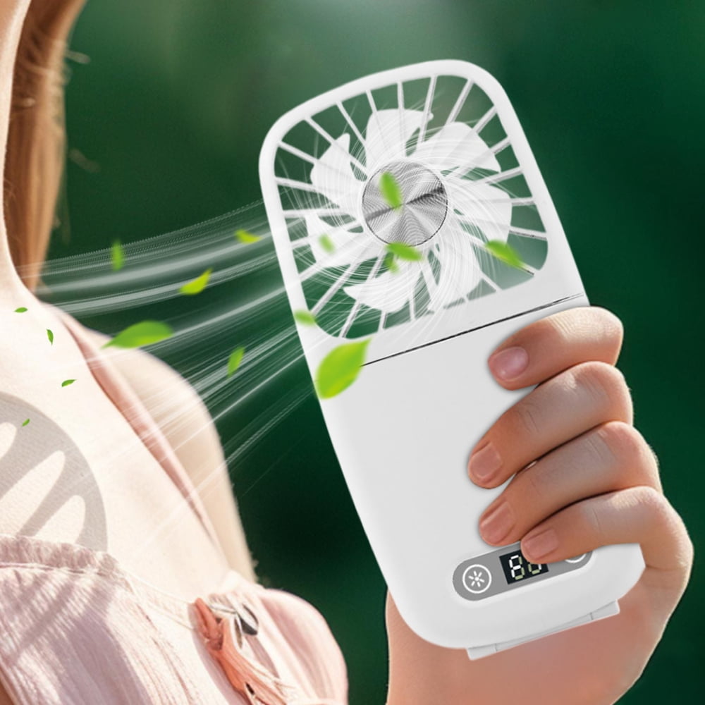 Portable Neck Fan Small Desk Hand Held Fans Quiet Rechargeable Air ...