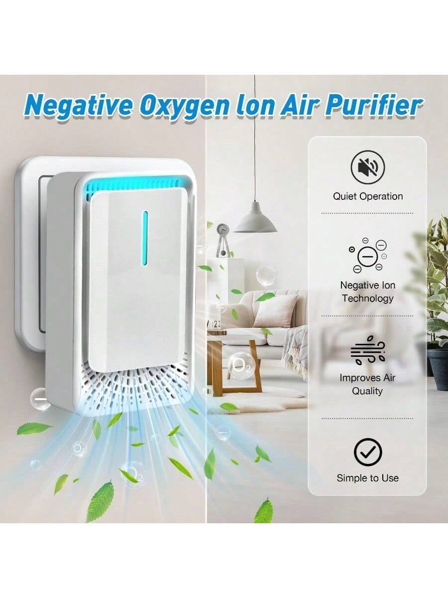 Portable Negative Ion Air Purifier - Silent Operation, Removes ...