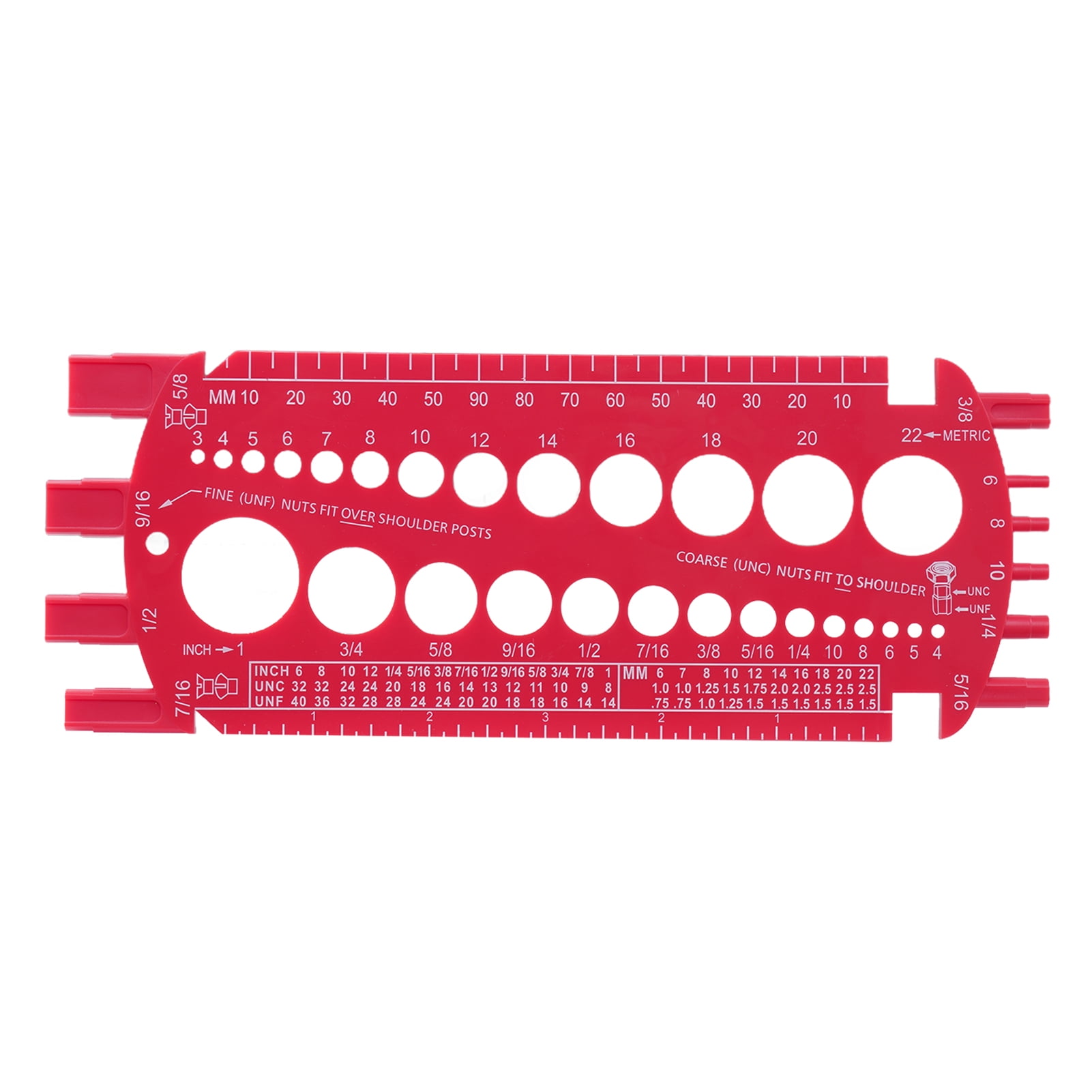 Portable Nut And Drill Bit Thread Checker Screws Measuring Imperials ...