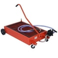 Portable Oil Drain Pan, Low-Profile Oil Drain Tank with Hand Pump Large ...